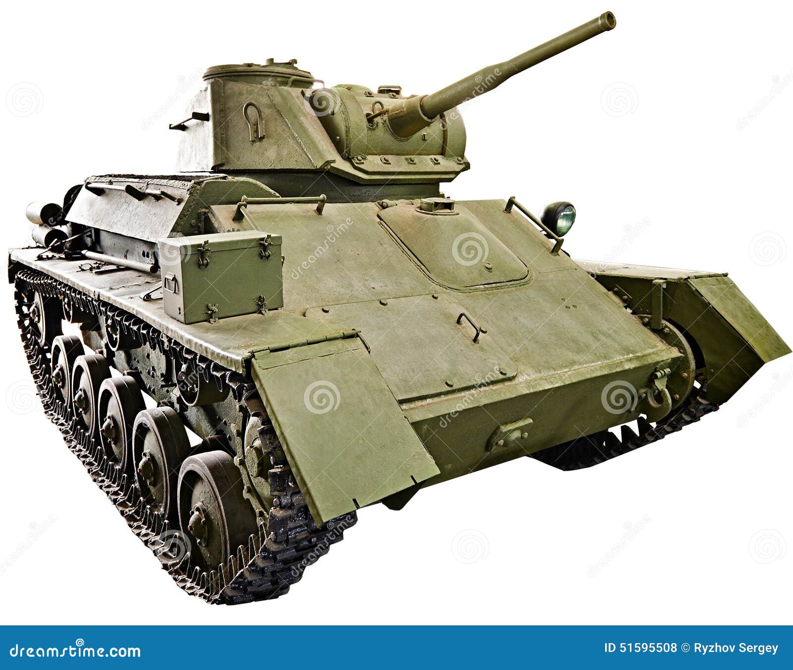 Soviet Light Infantry Twin-turret Tank T-26 Isolated Stock Photo ...