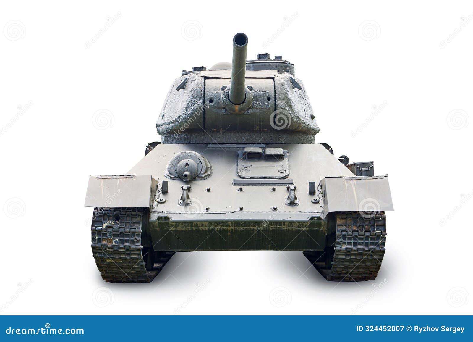 Soviet Medium Tank T-34-85.White Color Royalty-Free Stock Image ...