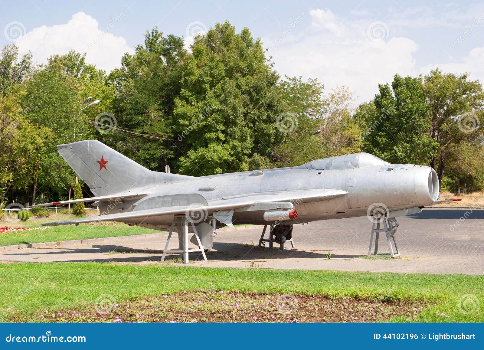 Soviet old MIG-15 airplane stock photo. Image of fighter - 44102196
