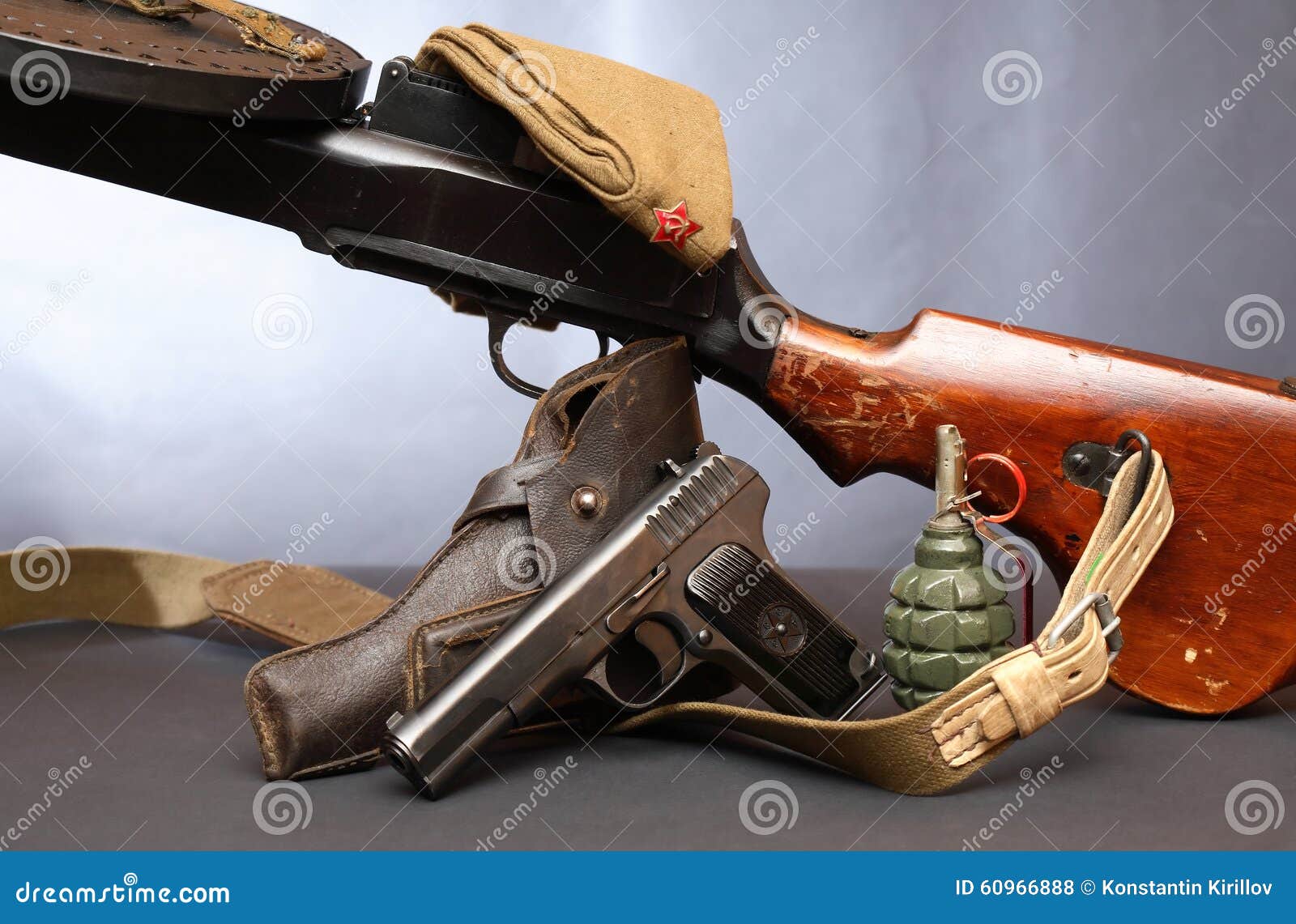 Soviet Military Equipment stock photo. Image of handgun - 60966888