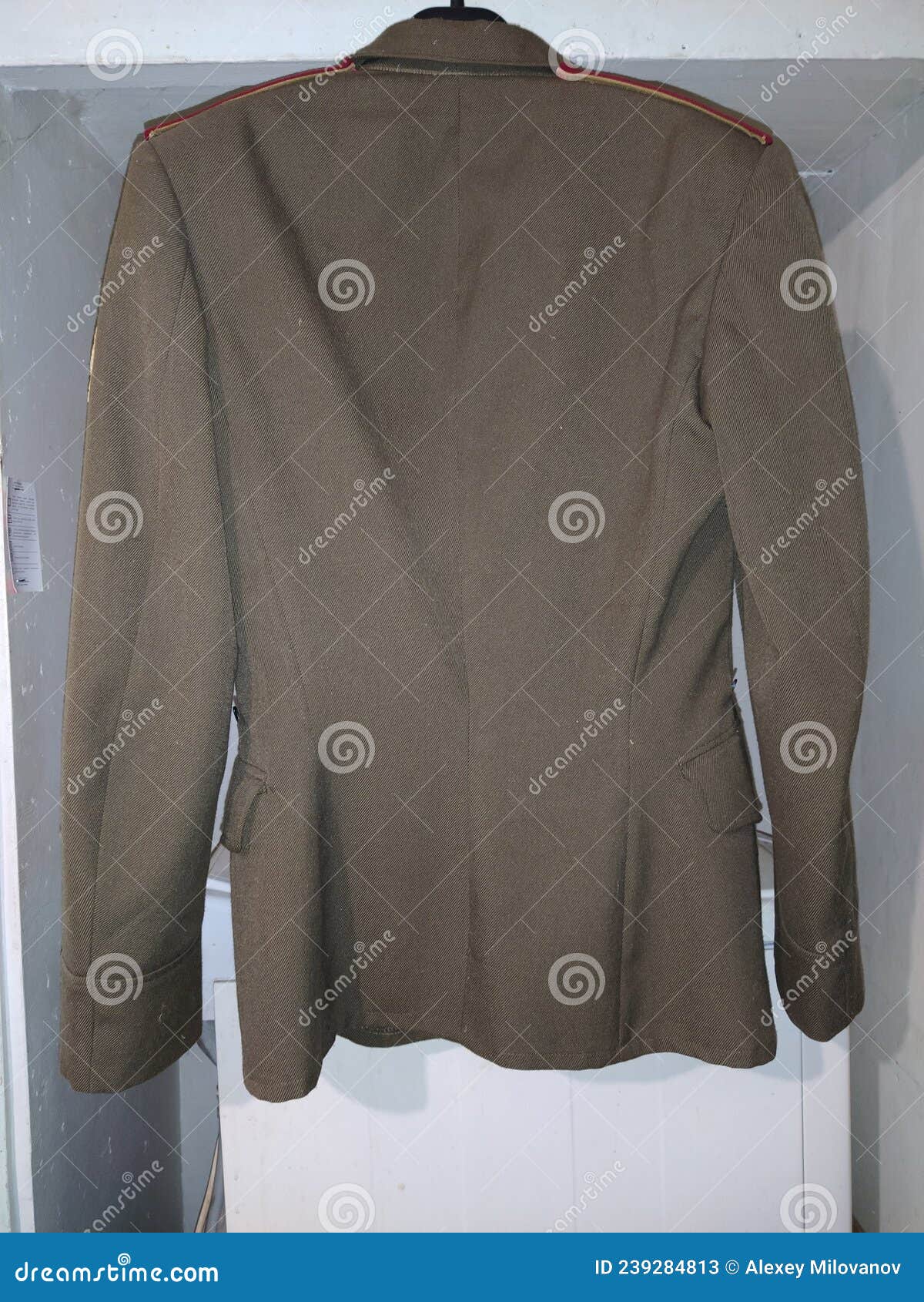 Soviet Military Uniform, Rear View Stock Image - Image of black ...