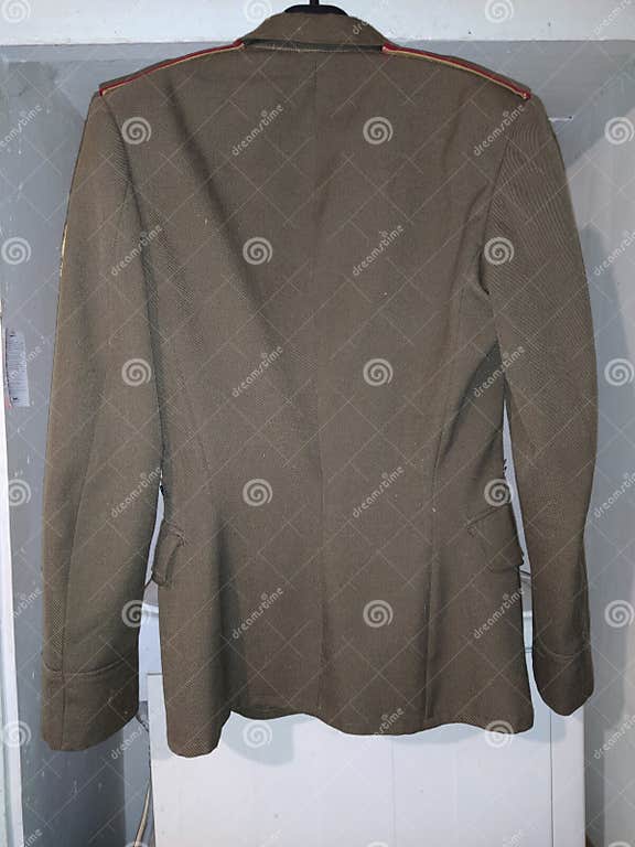 Soviet Military Uniform, Rear View Stock Image - Image of black ...