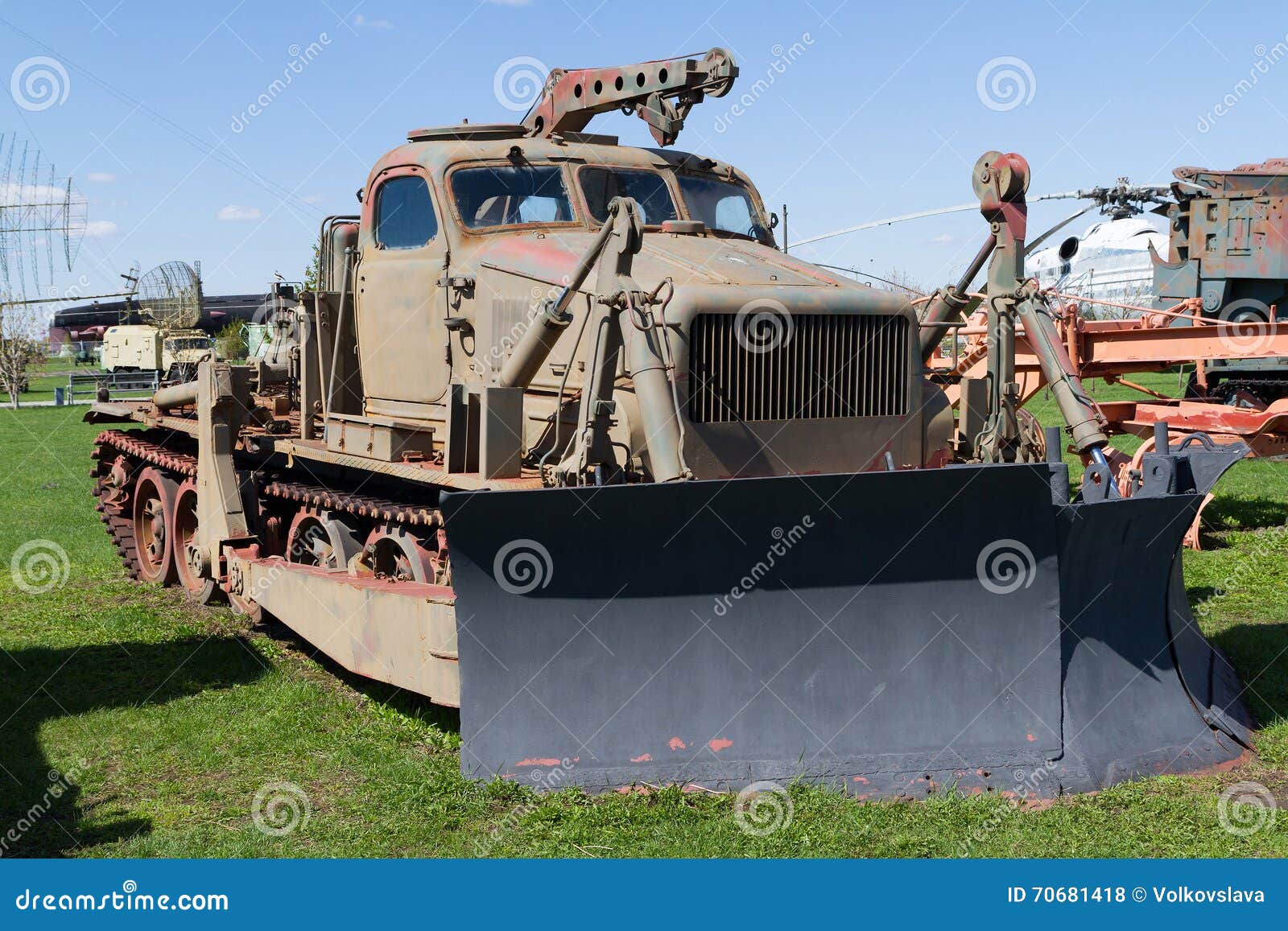 Soviet Military Vehicle of Tractor. Stock Photo - Image of armor, heavy ...
