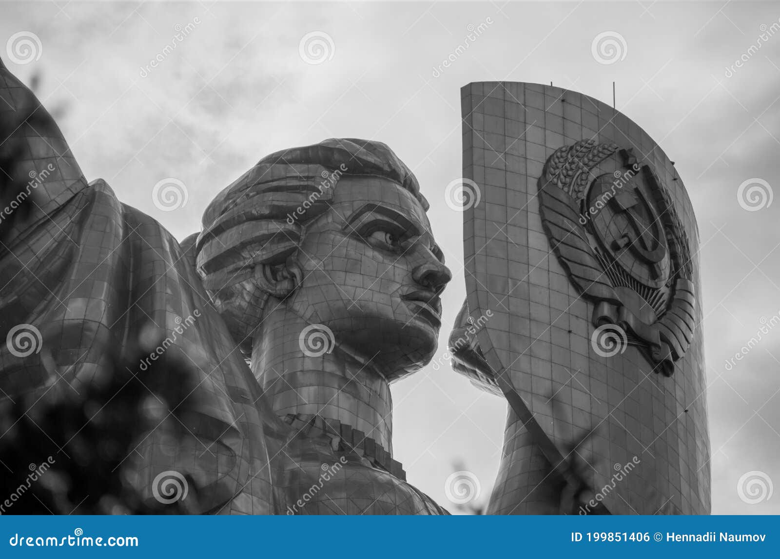 Soviet Monument Motherland in the Center of Kiev Stock Photo - Image of ...