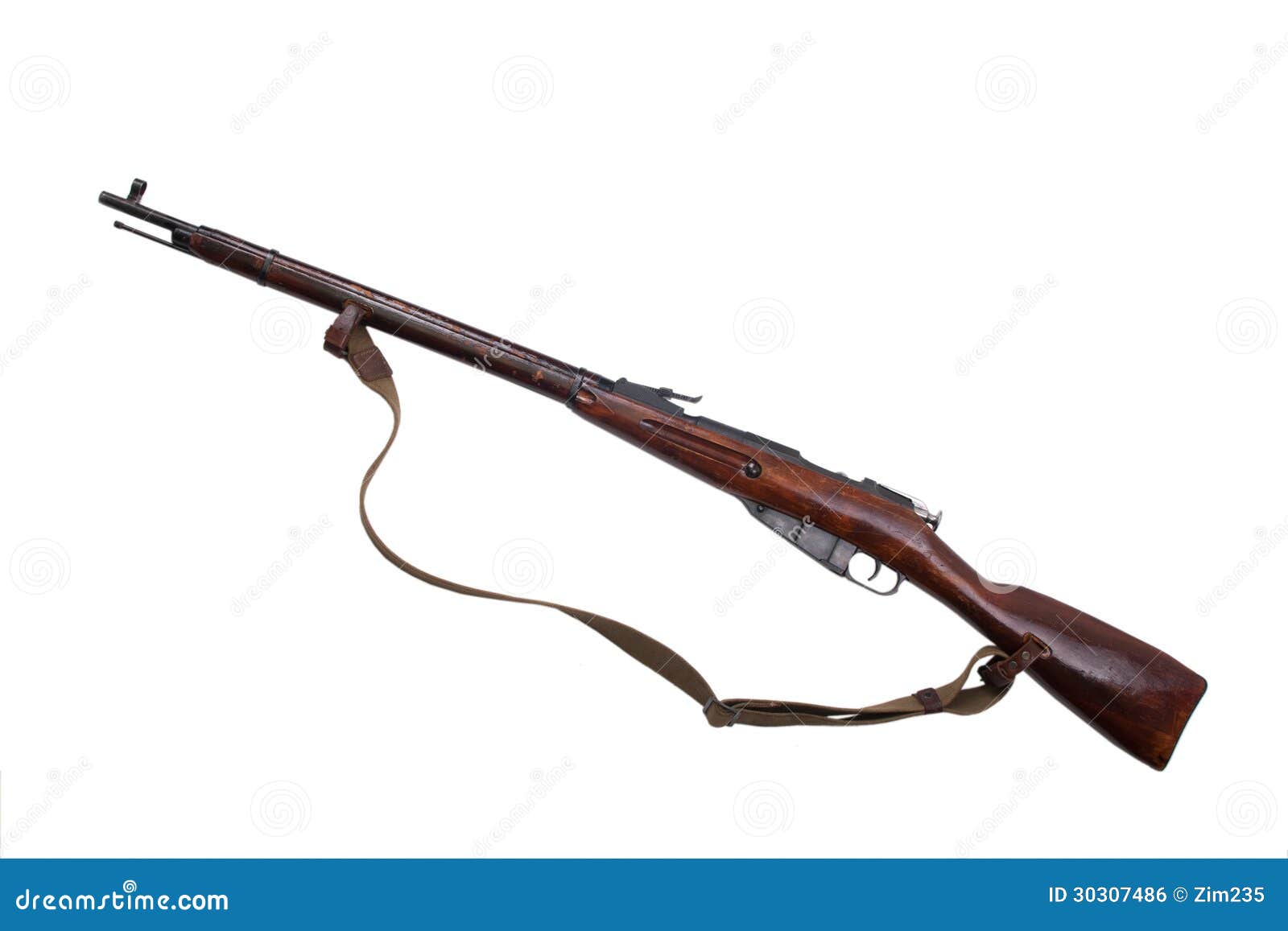 Soviet Mosin Rifle Isolate On A White Back The Weapon Of The Red Army ...