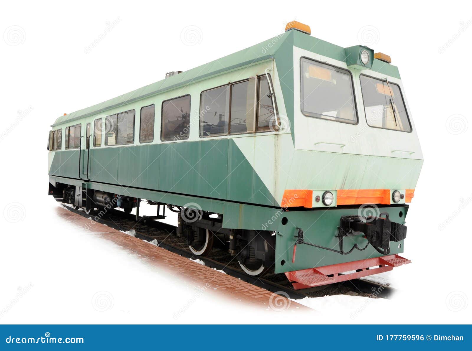Soviet Motor Coach Railcar Isolated Stock Photo - Image of railway ...