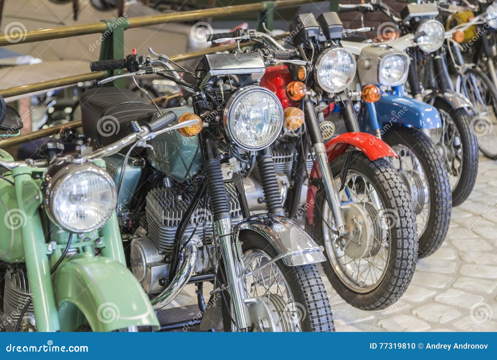 Soviet Motorcycle Standing in a Row Editorial Image - Image of bike ...