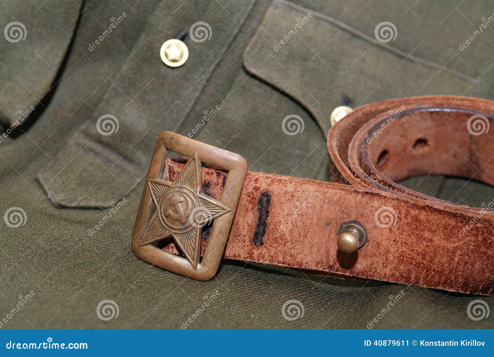 Soviet Officer Belt stock image. Image of memory, armed - 40879611
