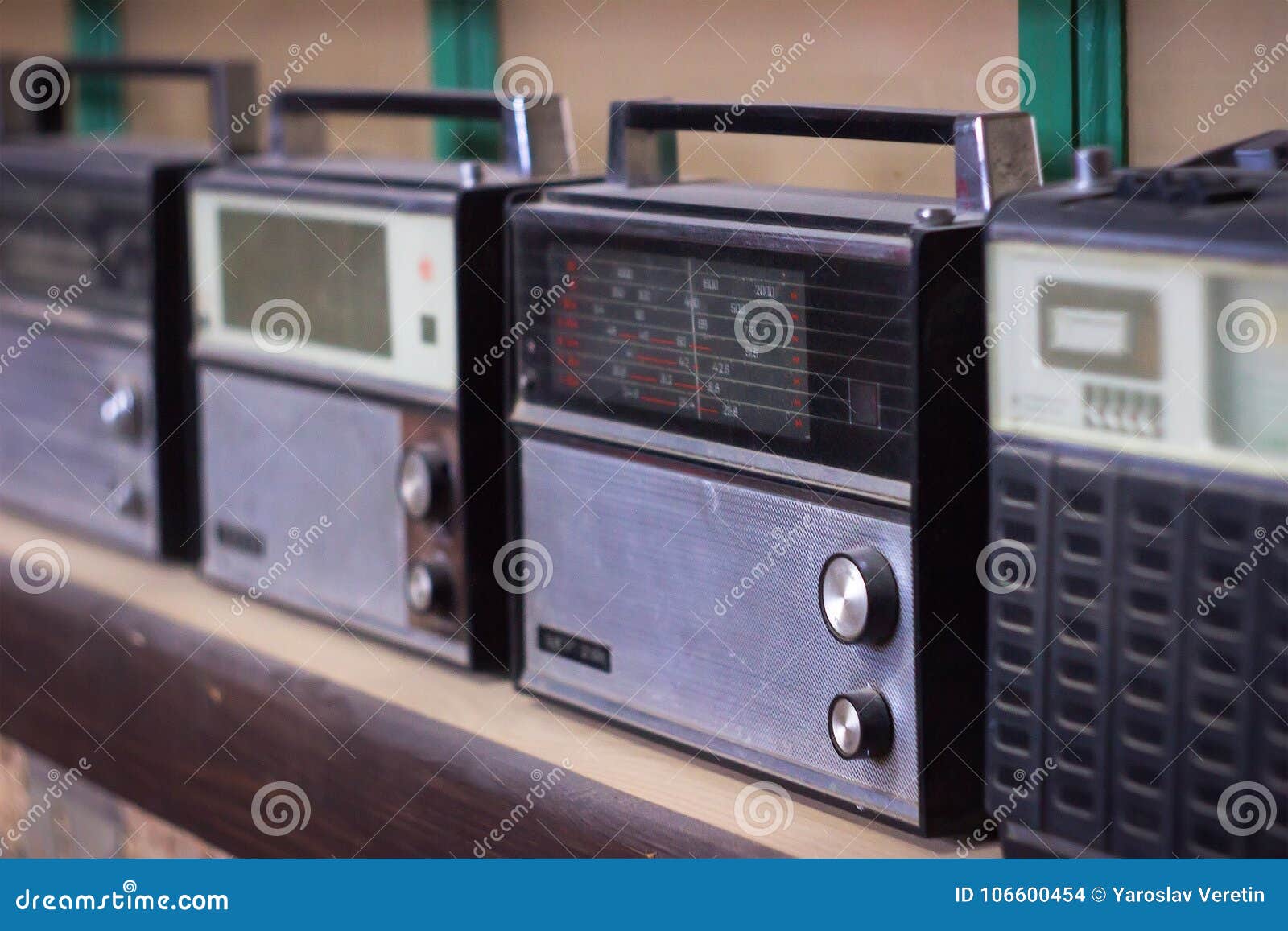 Soviet Old Radios are Standing Stock Photo - Image of nostalgia ...