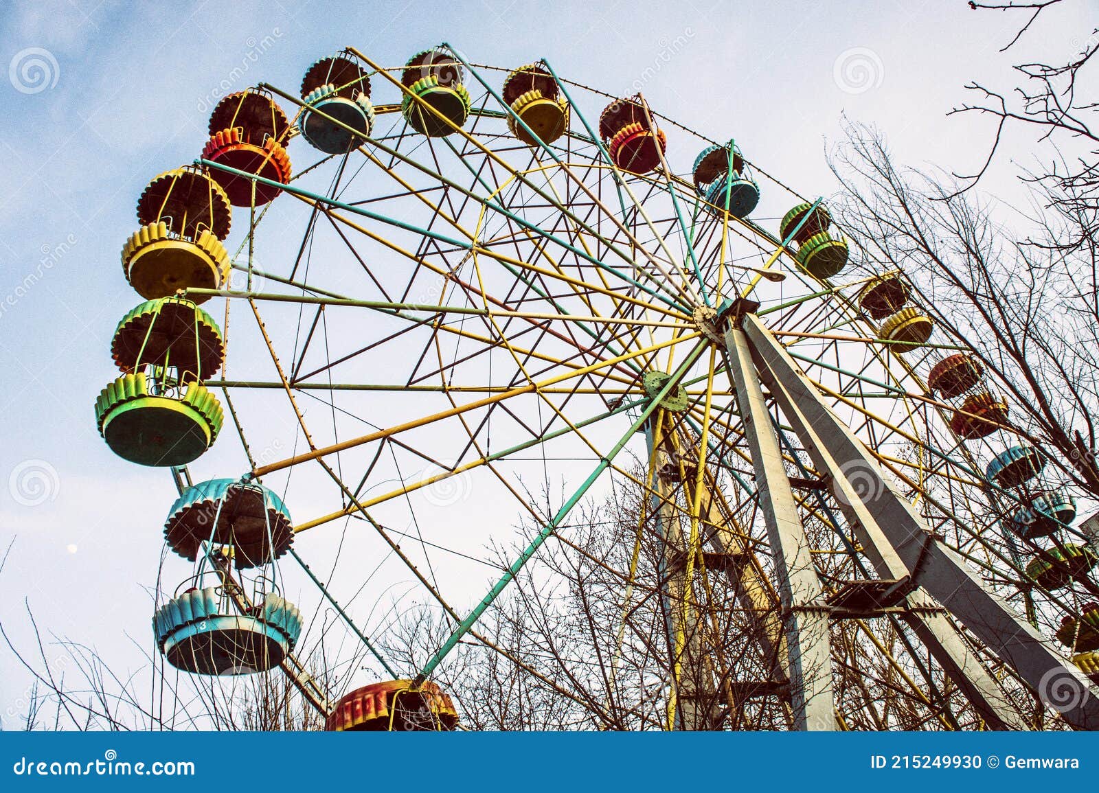 Soviet Panoramic Observation Wheel, Old Photo Stylized Stock Photo ...