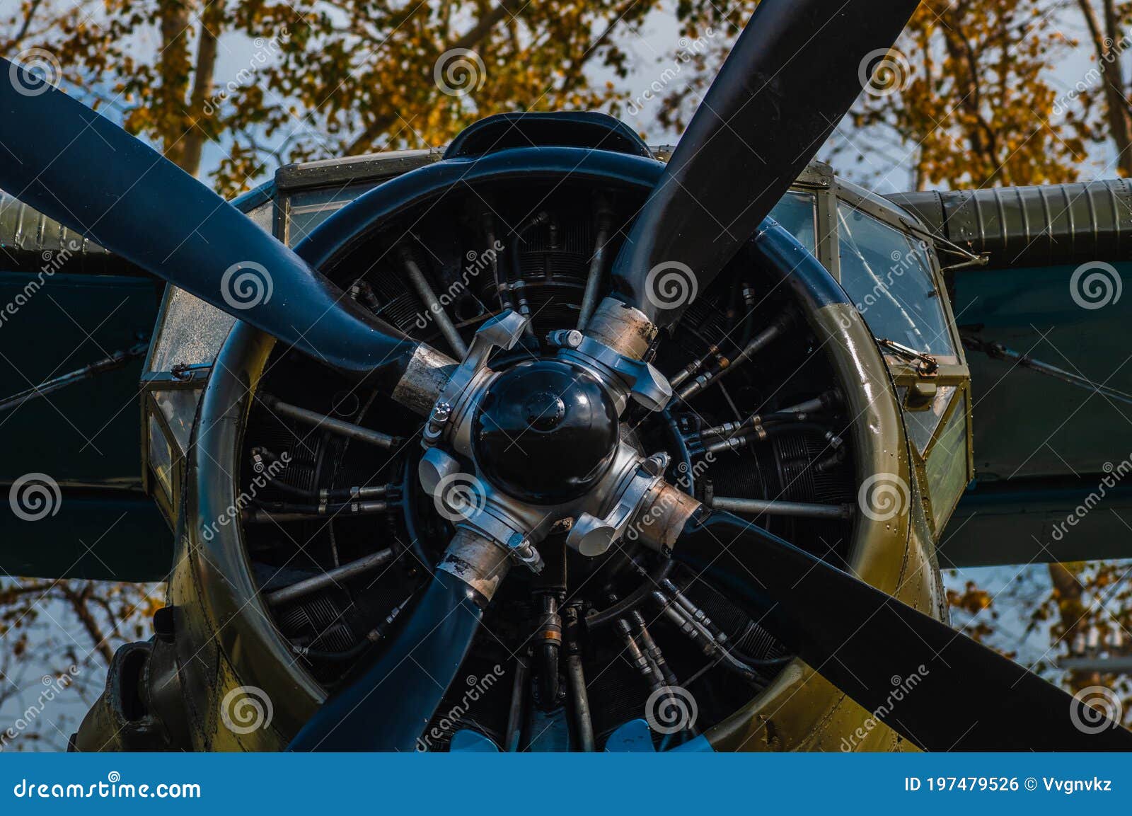 Soviet Plane Propeller Engine Stock Photo - Image of detail, plane ...