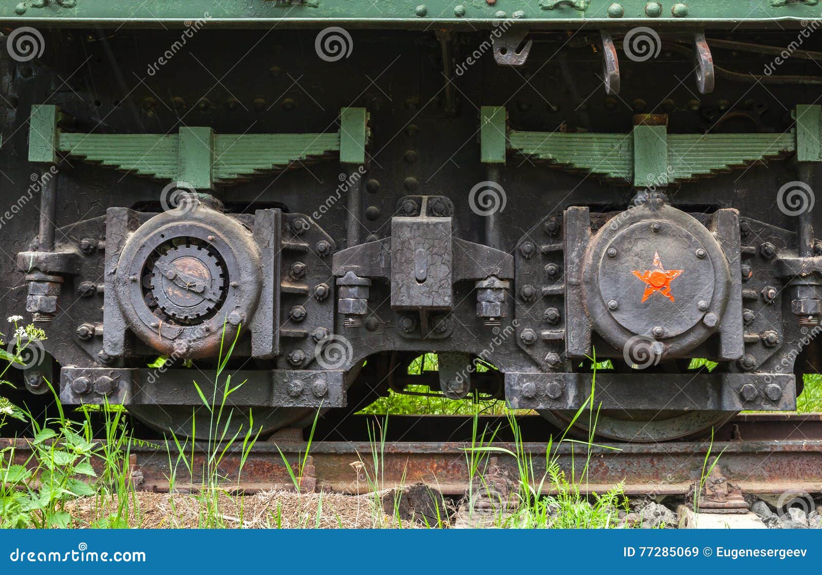 Soviet Railroad Artillery System Details Stock Image - Image of ...