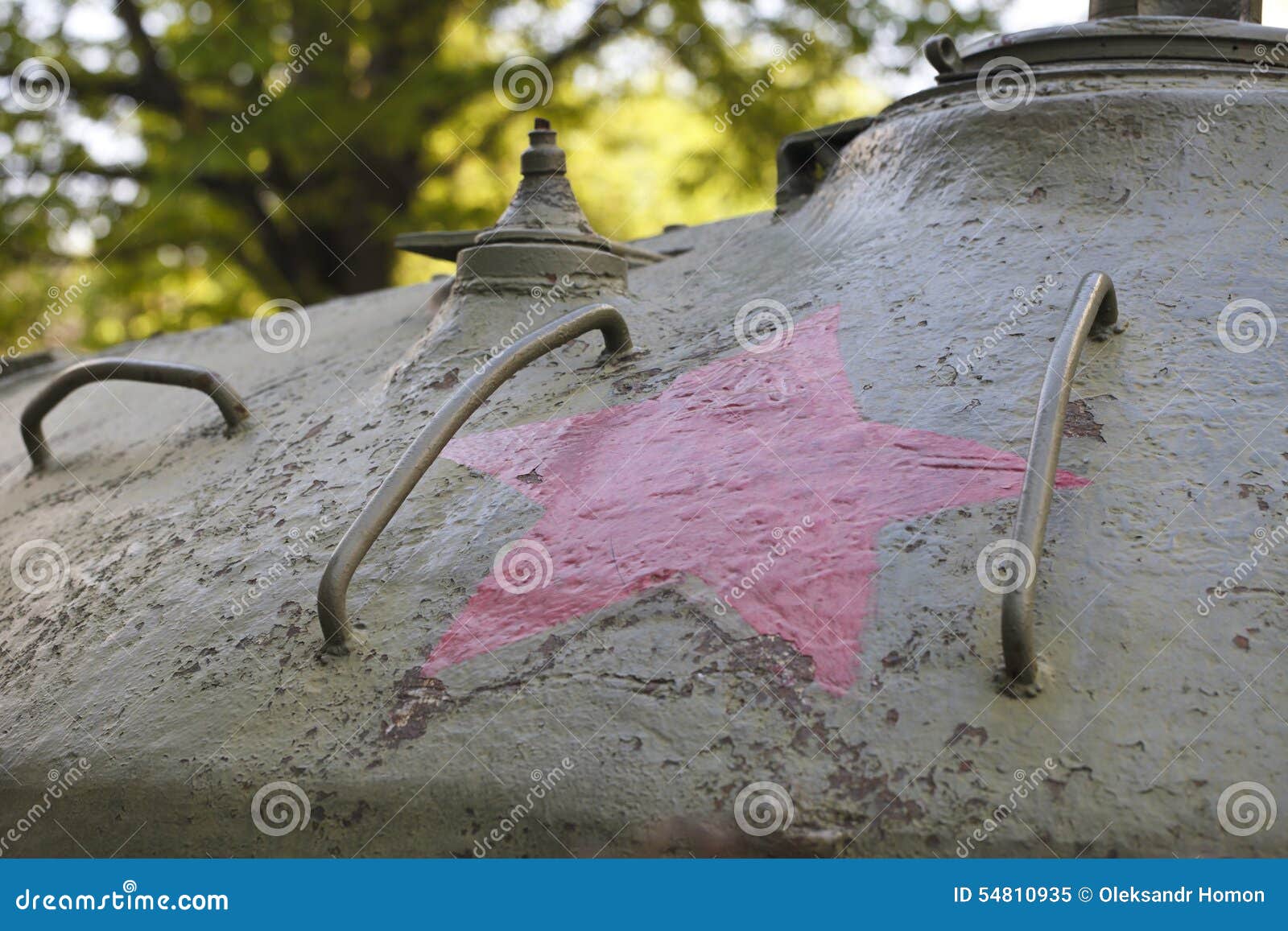 Soviet Red Star on the Tank Stock Image - Image of history, weathered ...