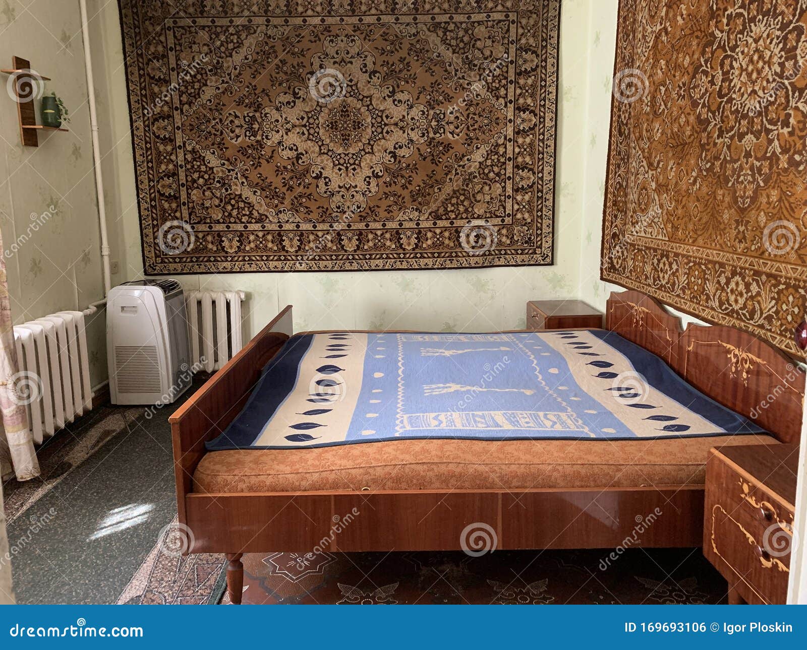 Soviet Room with Carpet on the Wall Stock Photo - Image of contemporary ...