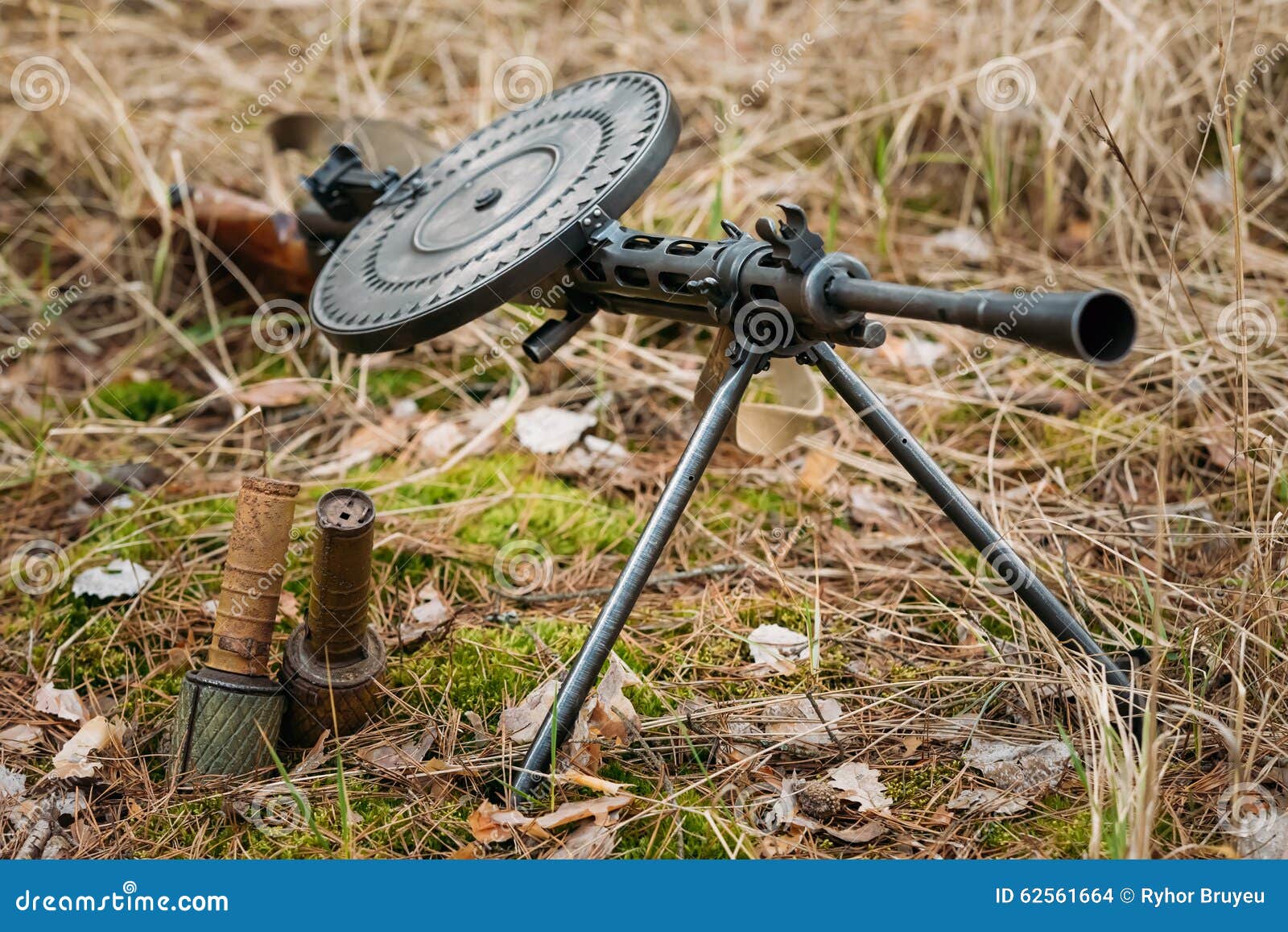 Soviet Russian Military Ammunition - Machine Gun Stock Photo - Image of ...