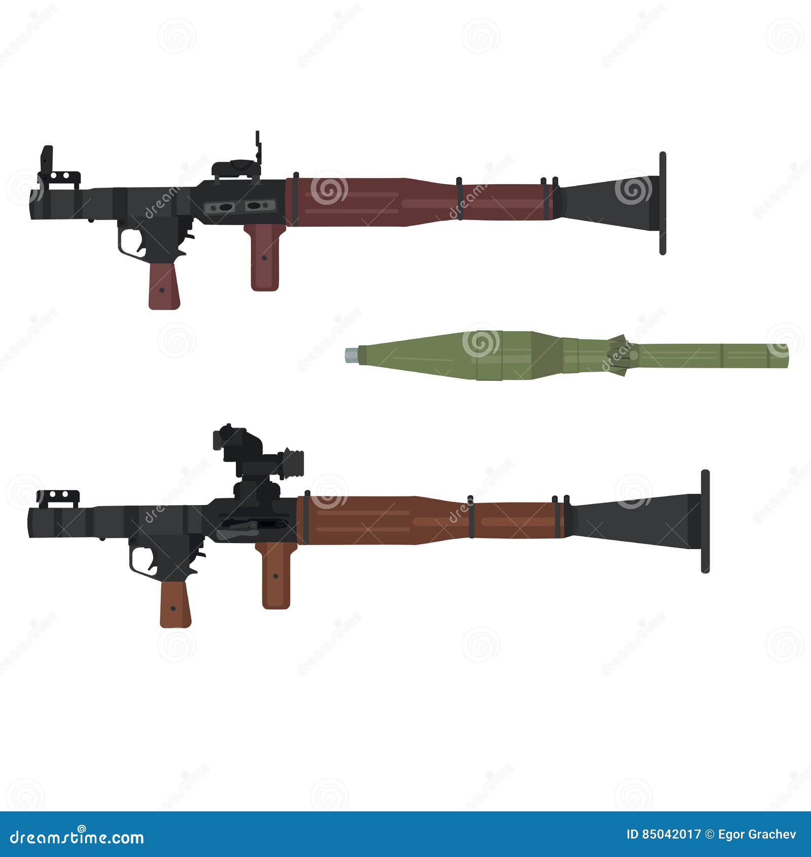 Soviet / Russian Reusable Rocket-propelled Grenade RPG-7 Stock Vector ...