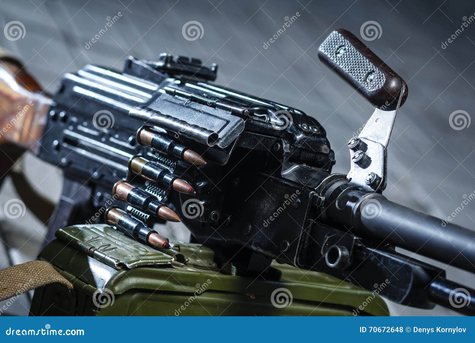 Soviet Russian Weapon: PKM Detail Stock Photo - Image of protection ...