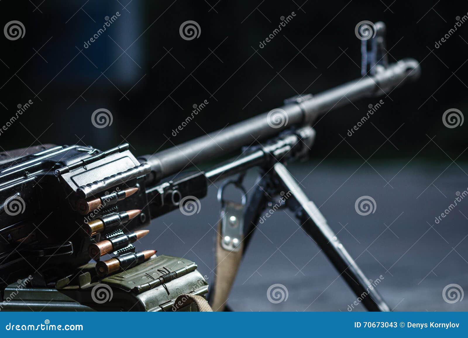 Soviet Russian Weapon: PKM Detail Stock Image - Image of conflict ...