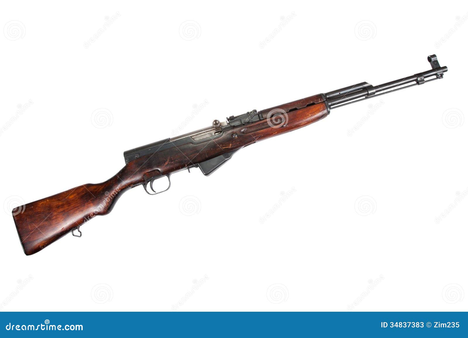 Soviet Semi-automatic Carbine SKS Stock Image - Image of firearm ...