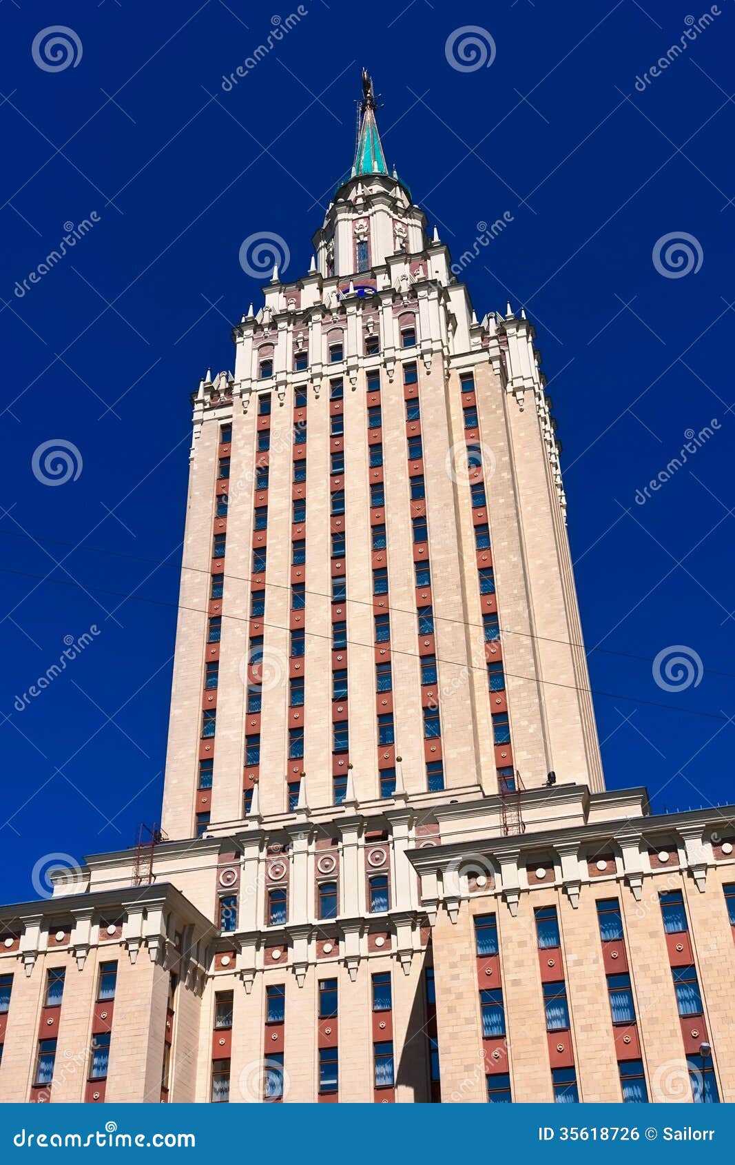 Soviet skyscraper stock photo. Image of city, building - 35618726
