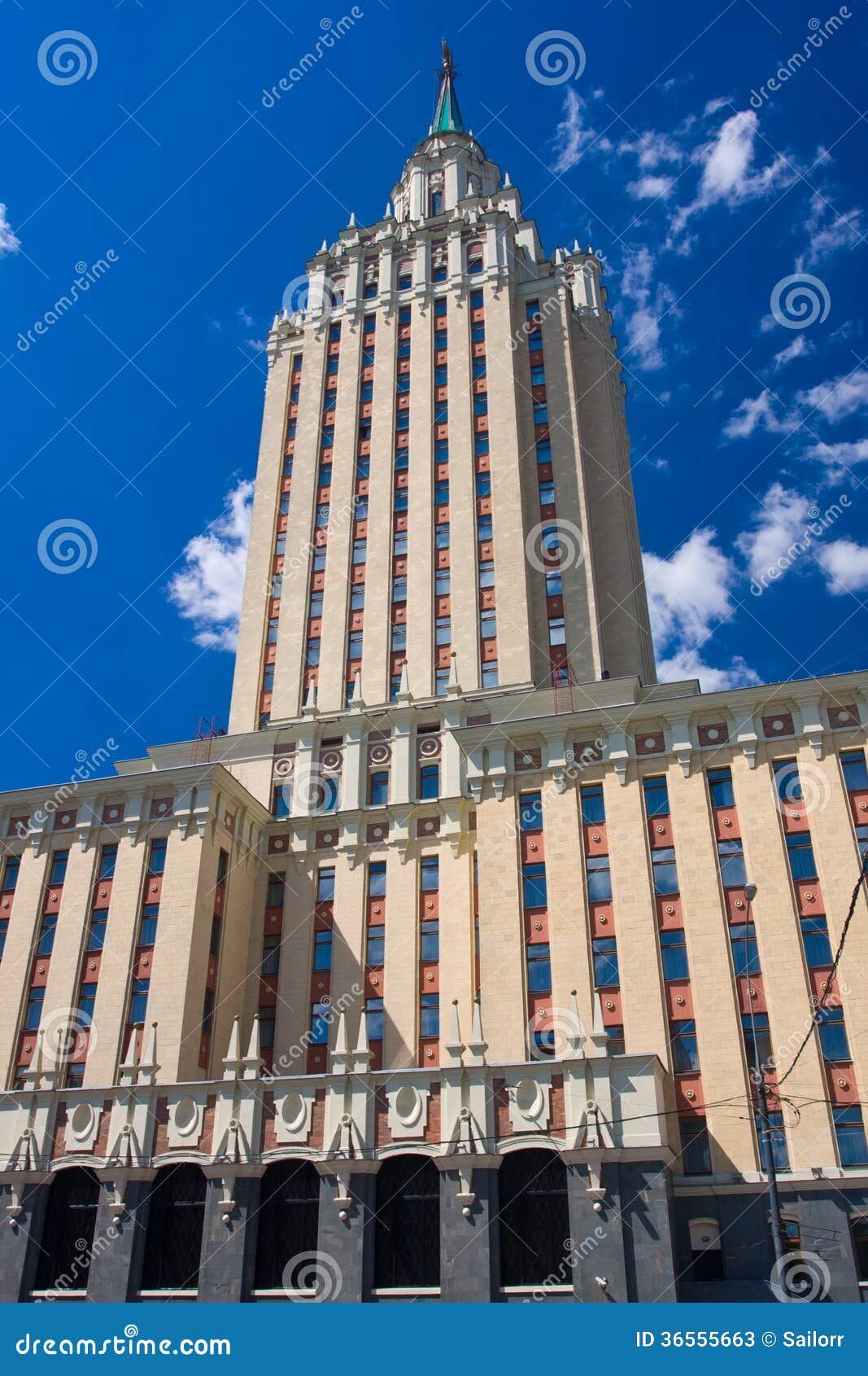 Soviet skyscraper stock image. Image of exterior, culture - 36555663