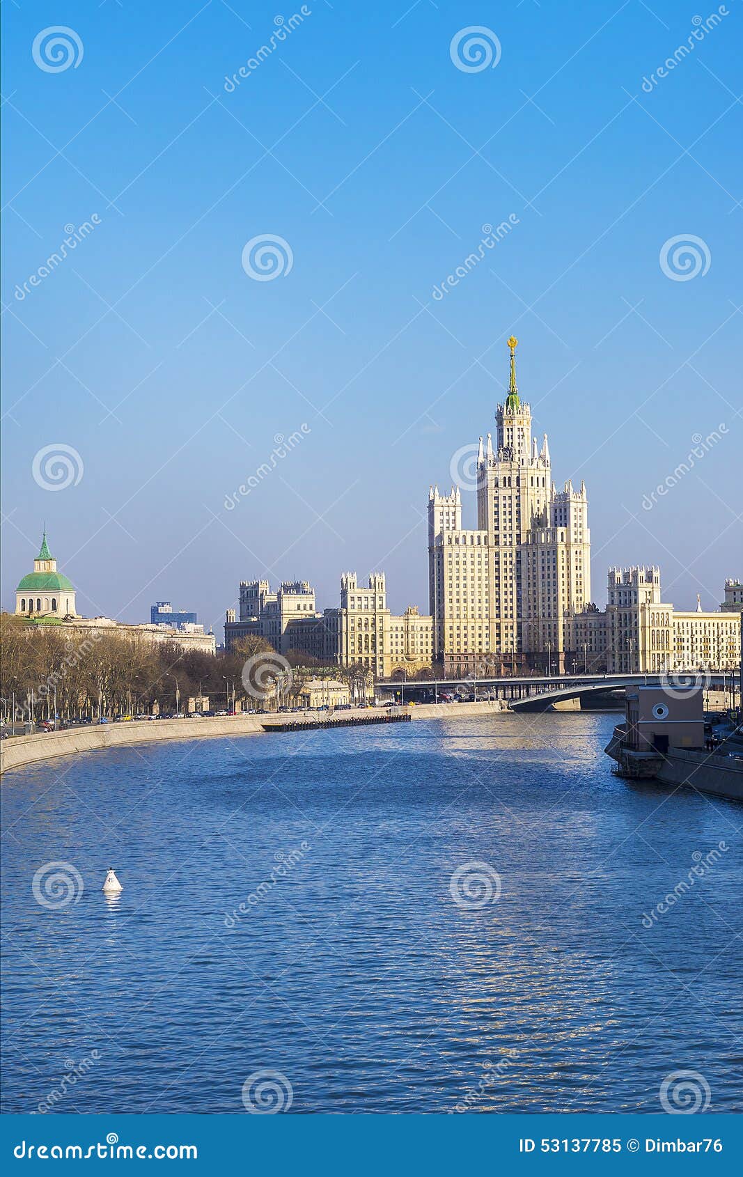 Soviet Skyscraper in Moscow, Russia Stock Image - Image of cityscape ...