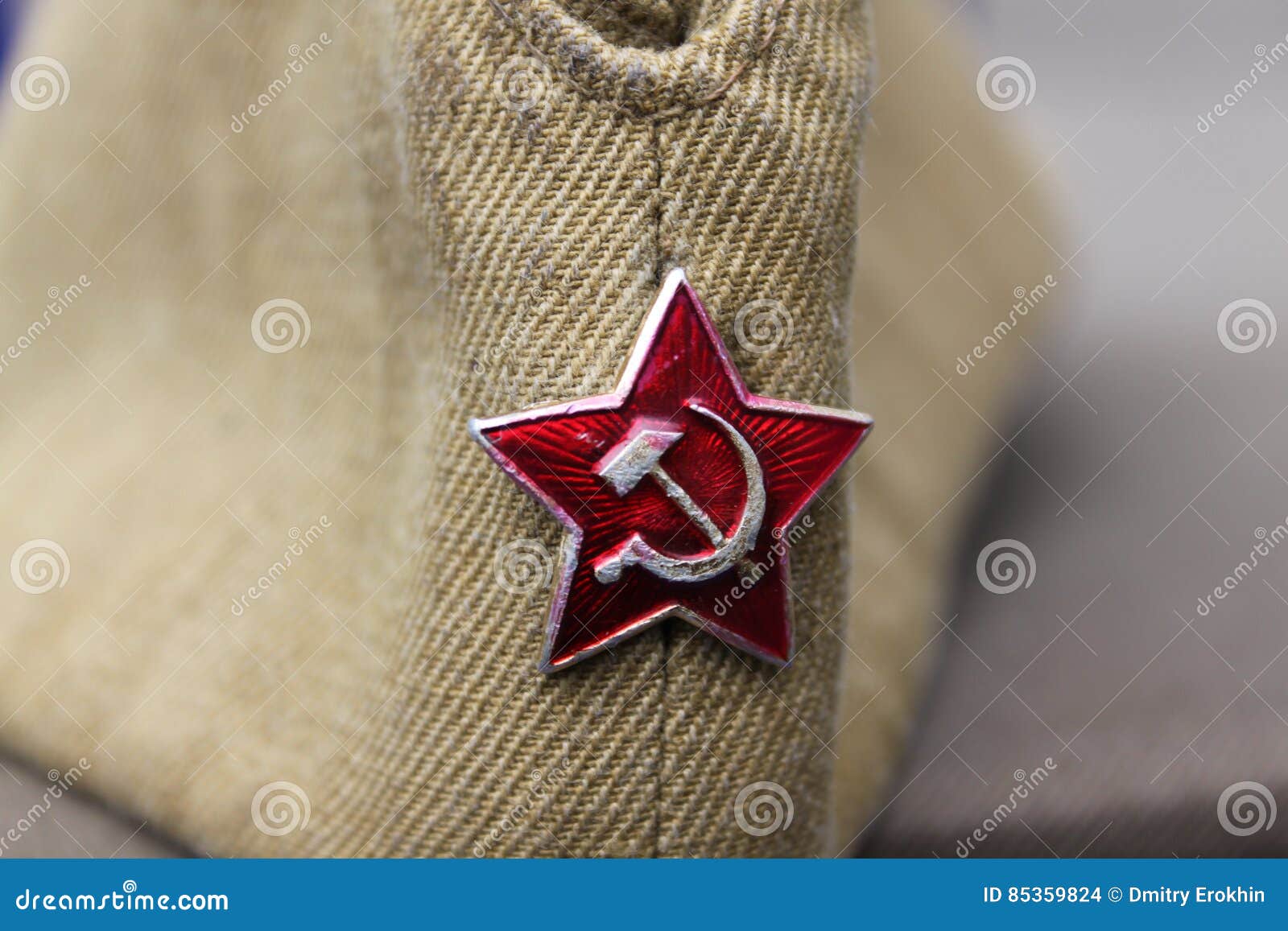 Soviet Soldier Field Cap with a Red Star Editorial Stock Image - Image ...