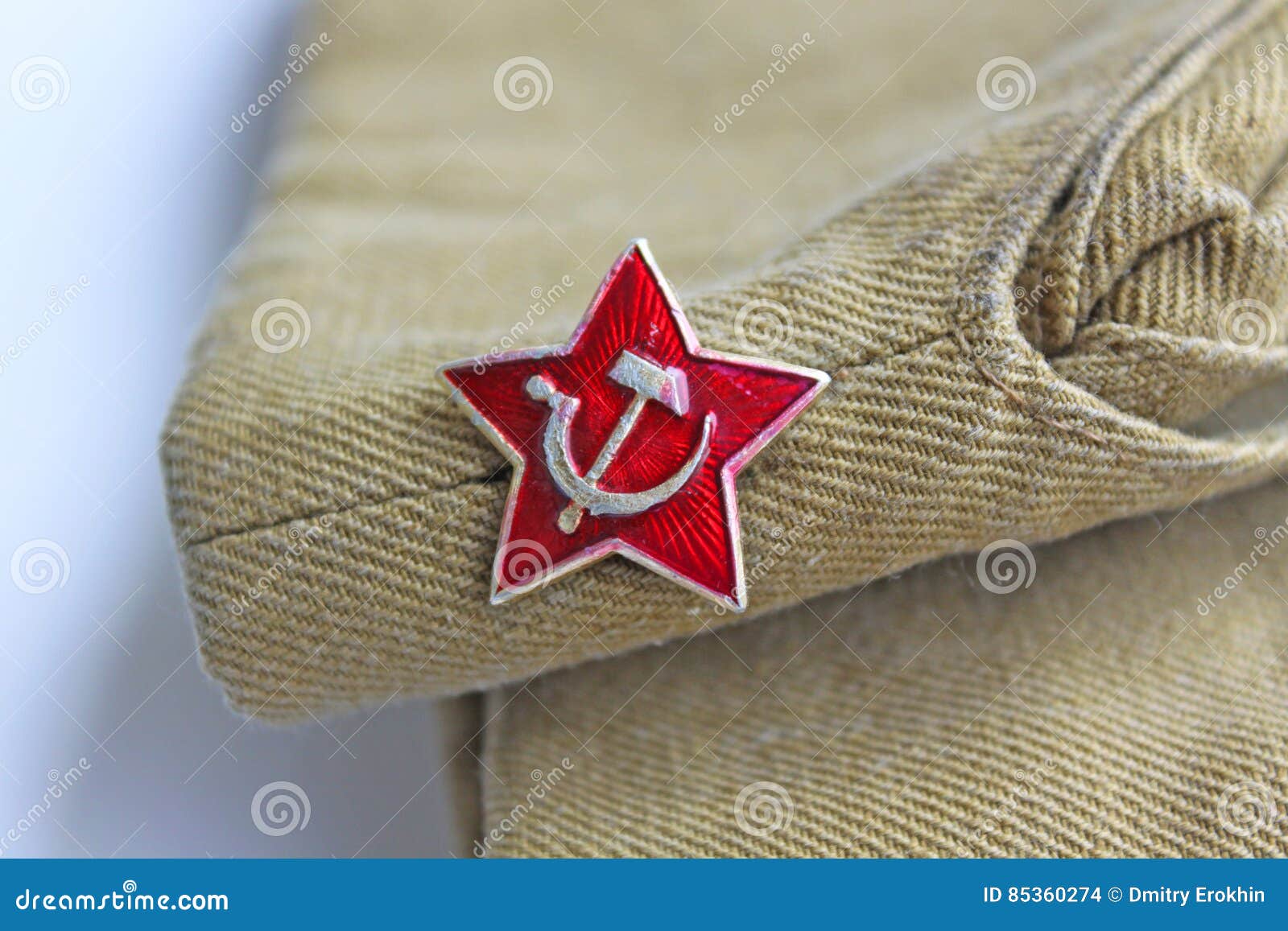 Soviet Soldier Field Cap with a Red Star Editorial Stock Image - Image ...