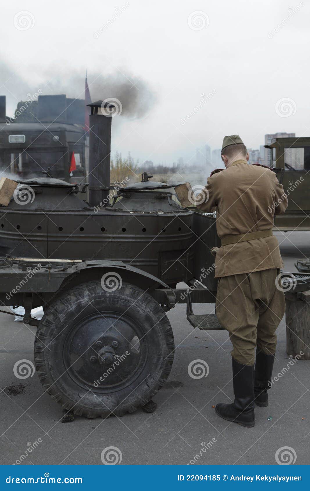 Soviet Soldiers a Cooking in Field Kitchen Editorial Image - Image of ...