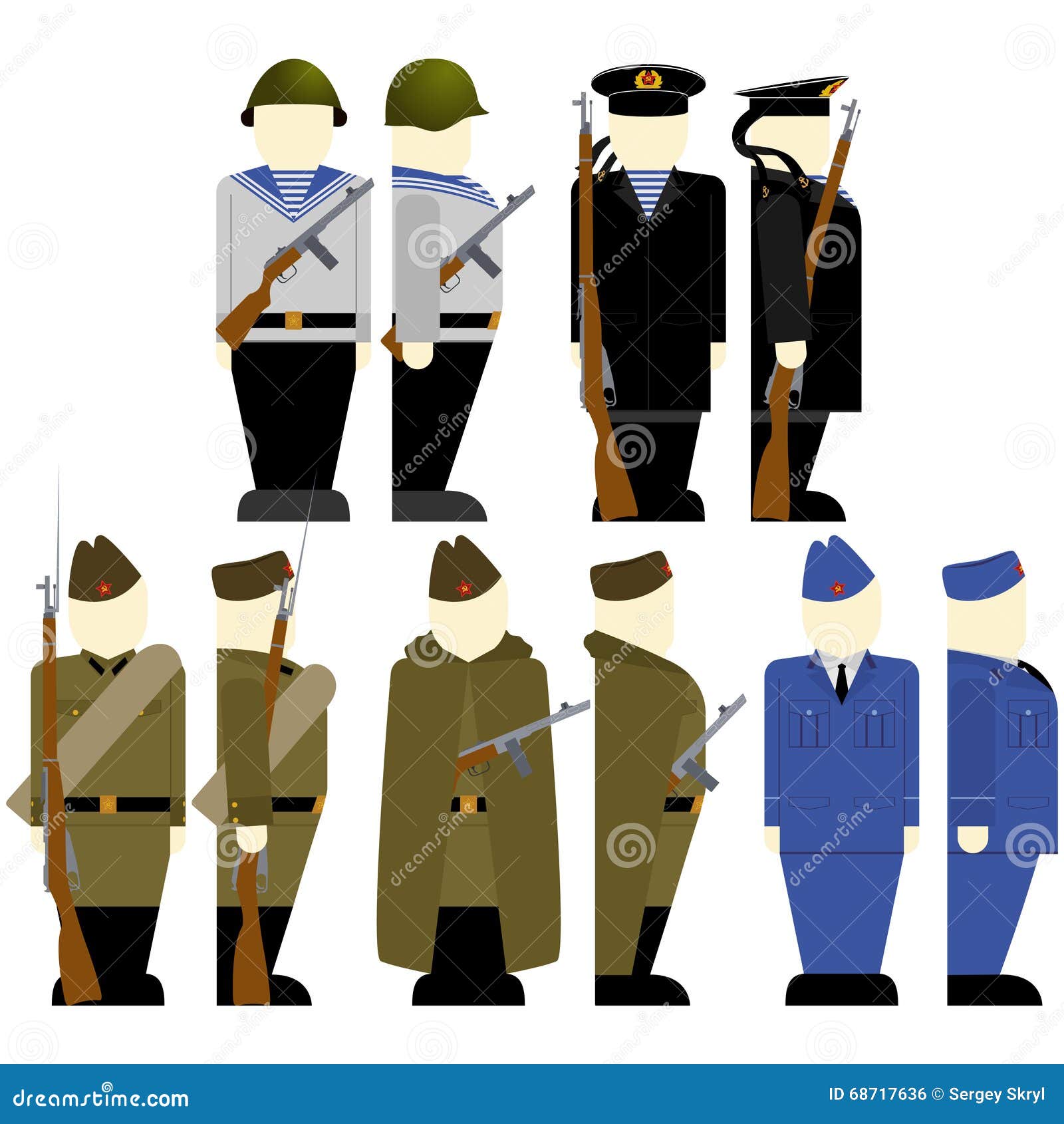 Soviet Soldiers since the 2nd World War-1 Stock Vector - Illustration ...