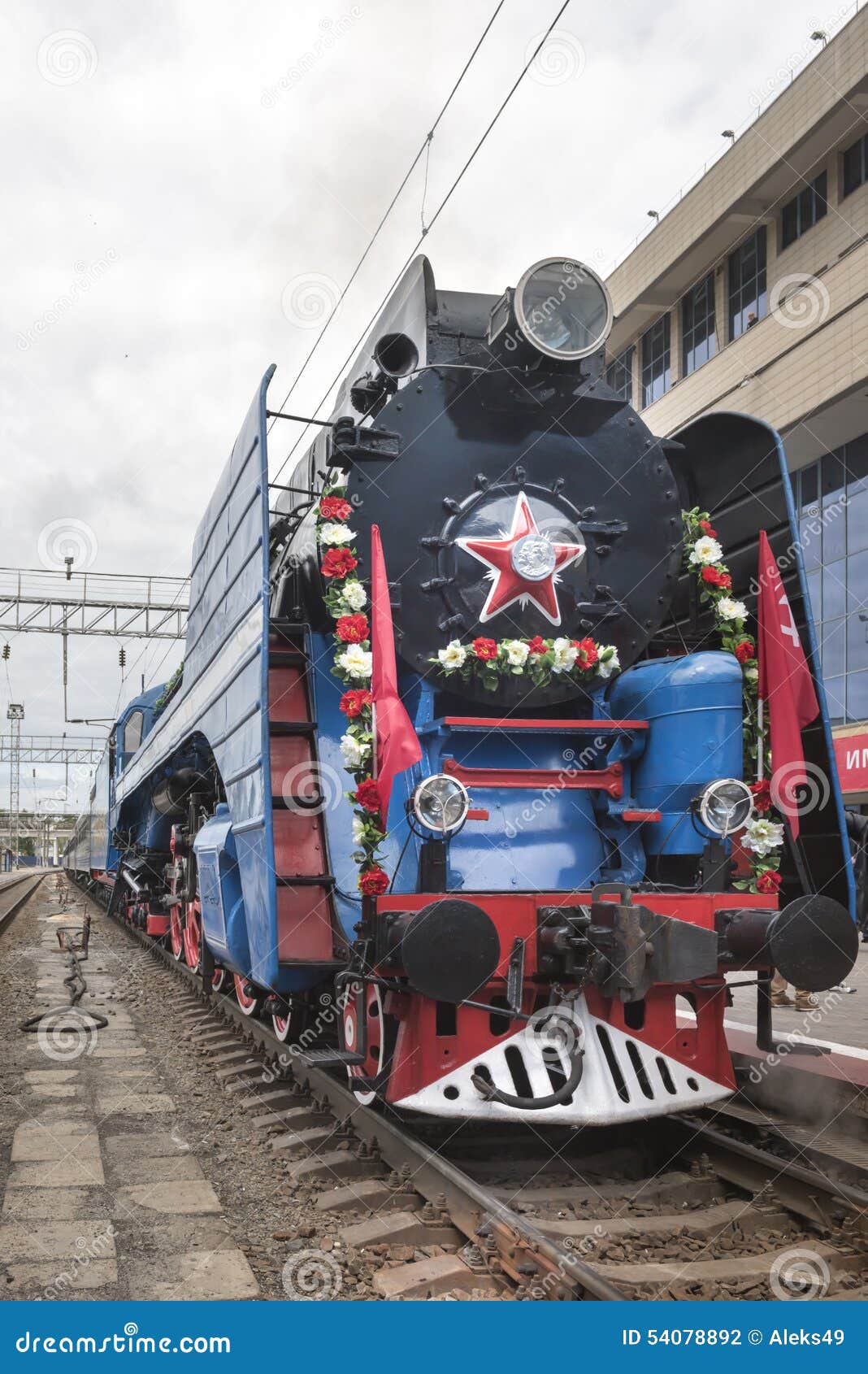 Soviet-speed Passenger Steam Locomotive Stock Photo - Image of public ...
