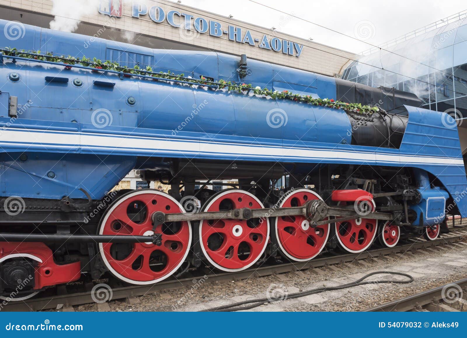 Soviet-speed Passenger Steam Locomotive Stock Photo - Image of black ...