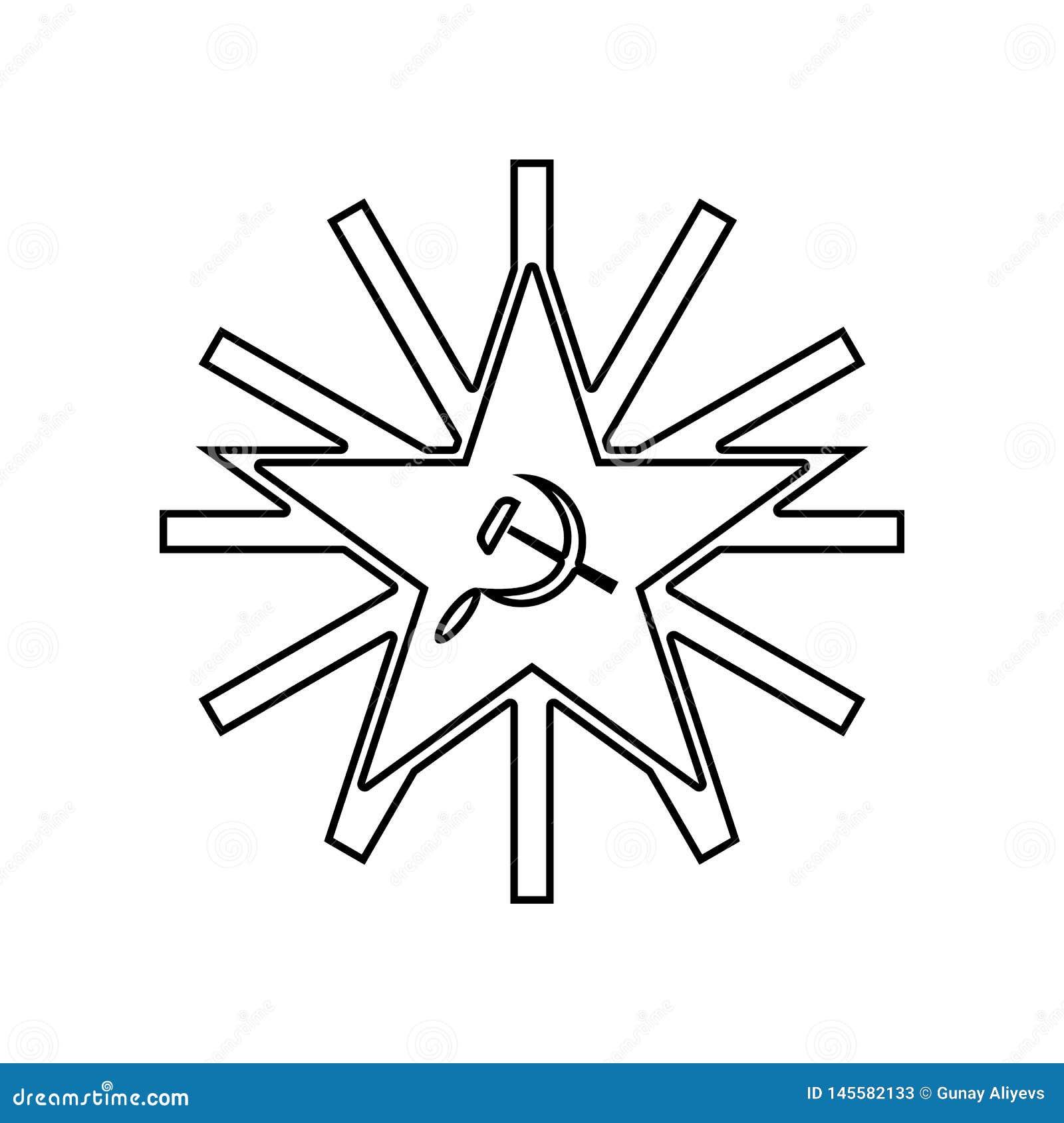 Soviet Star Icon. Element of Communism Capitalism for Mobile Concept ...
