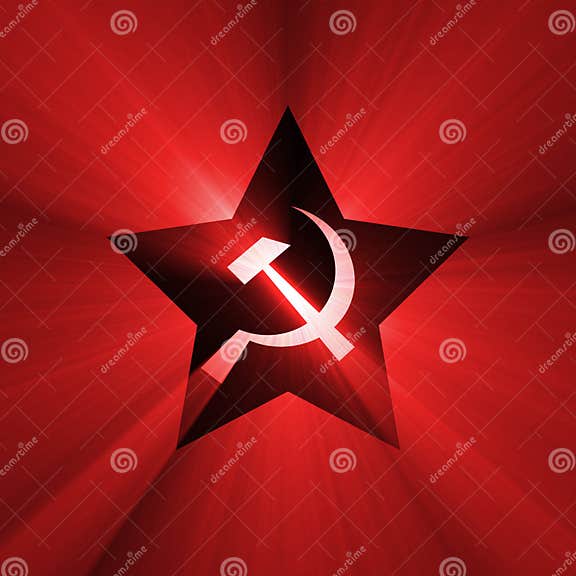 Soviet Star Symbol Red Light Flare Stock Illustration - Illustration of ...
