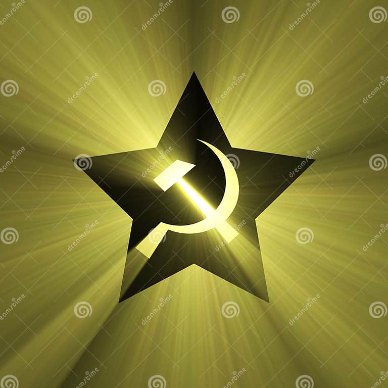 Soviet Star Symbol Sun Light Flare Stock Illustration - Illustration of ...