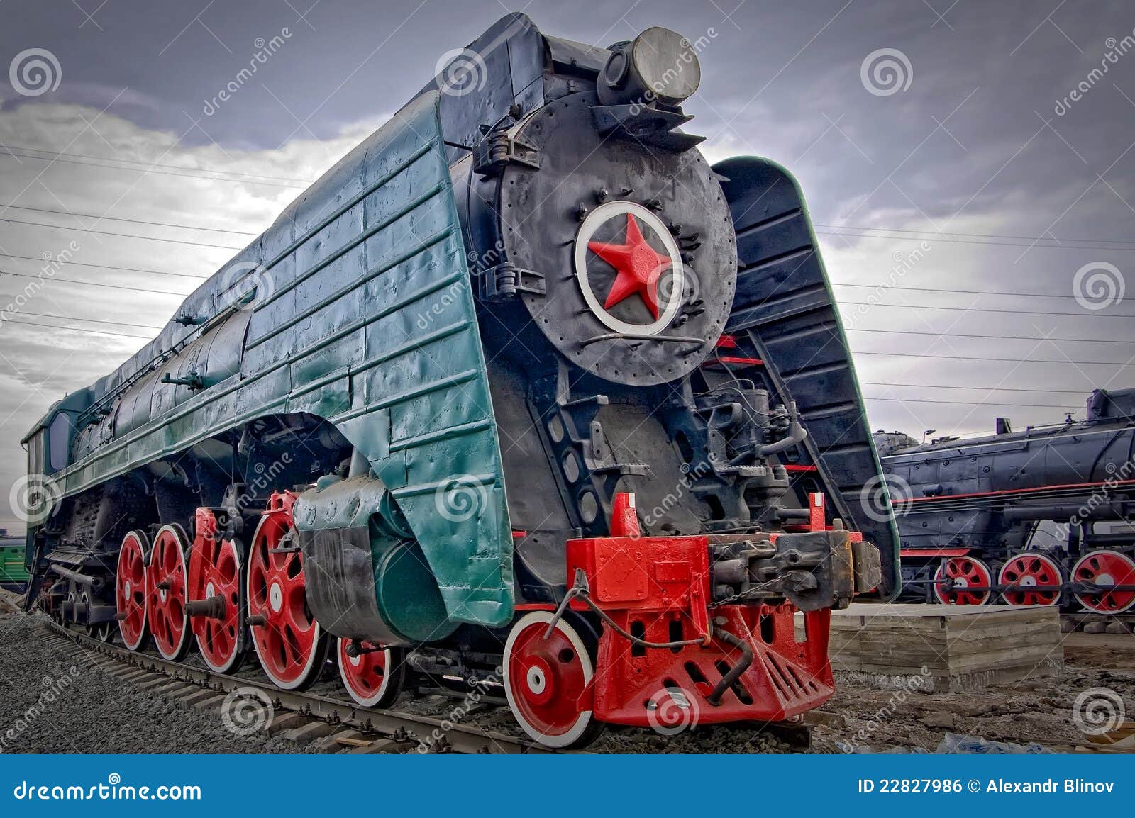 Soviet steam locomotive stock photo. Image of vehicle - 22827986