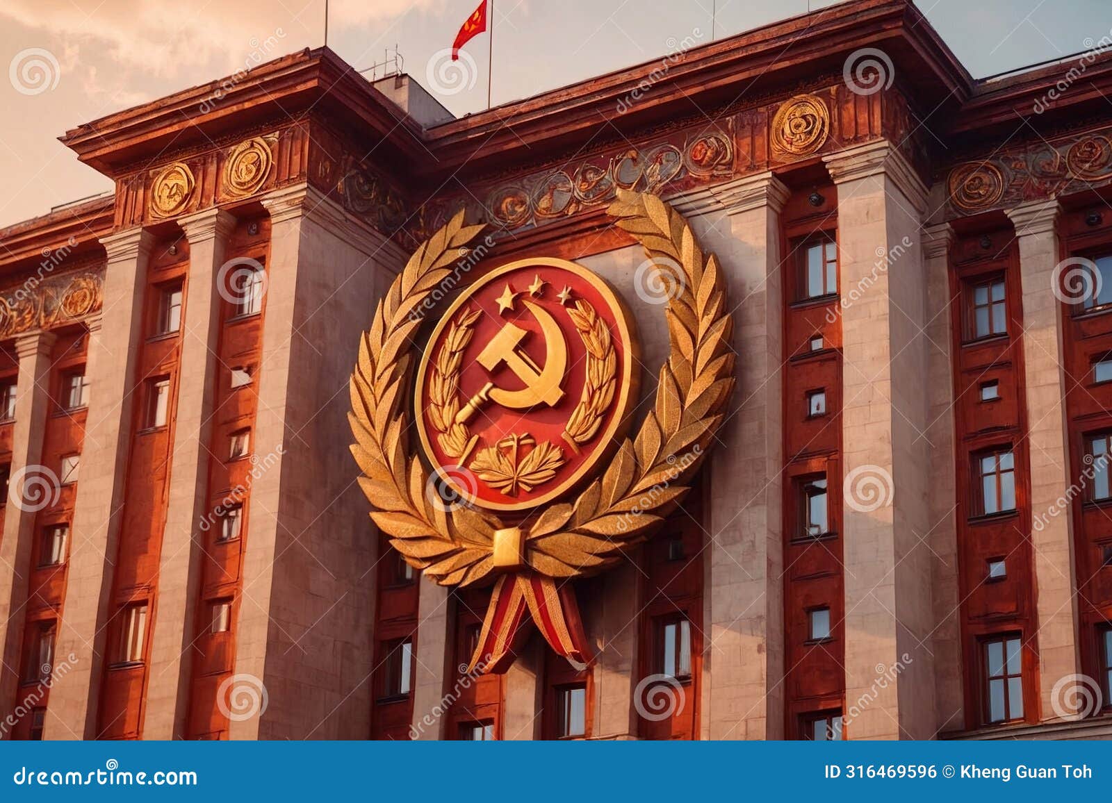 Soviet Style Authoritarian Totalitarian Building, With Communist ...