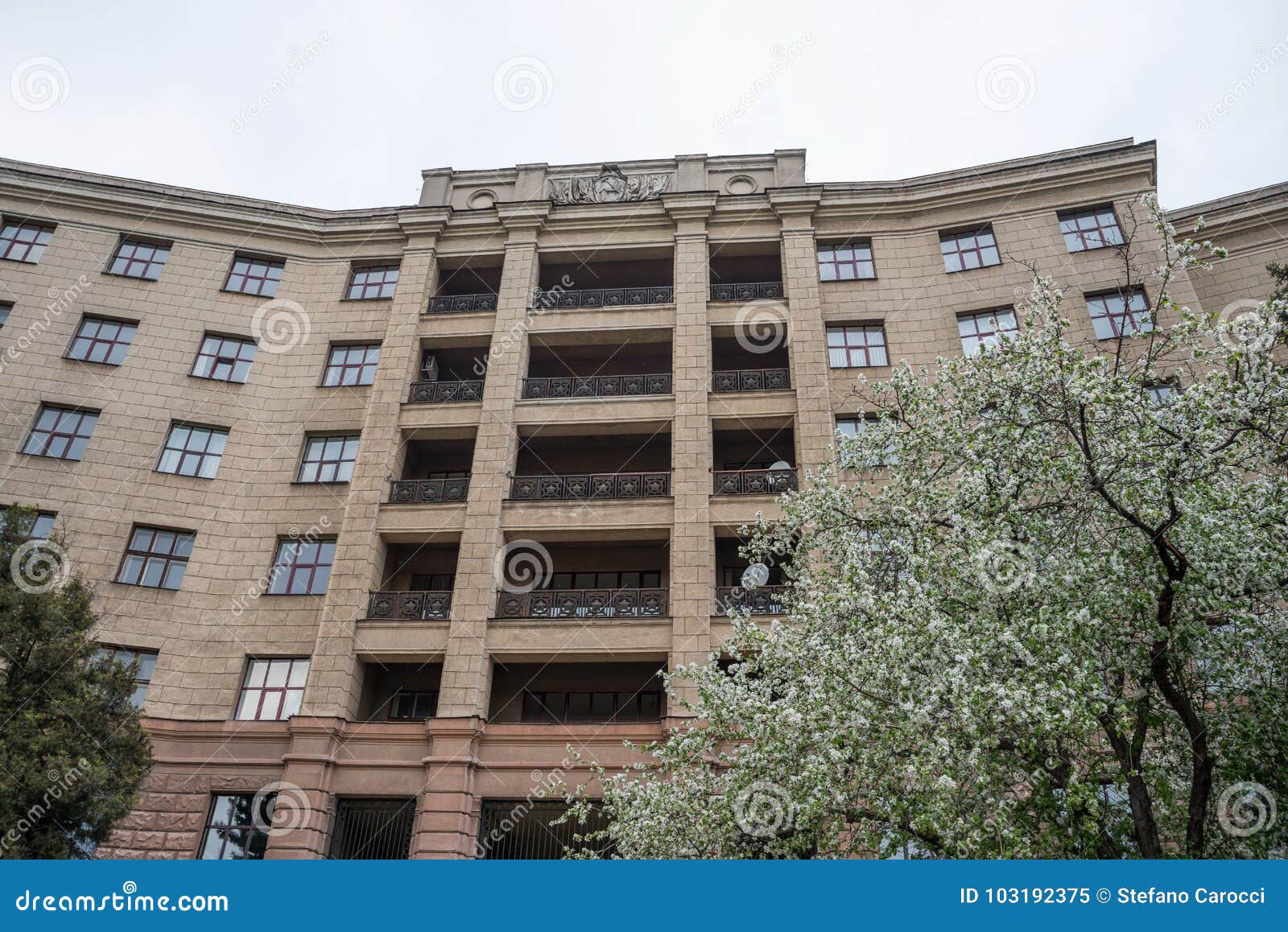 Soviet style building stock image. Image of building - 103192375