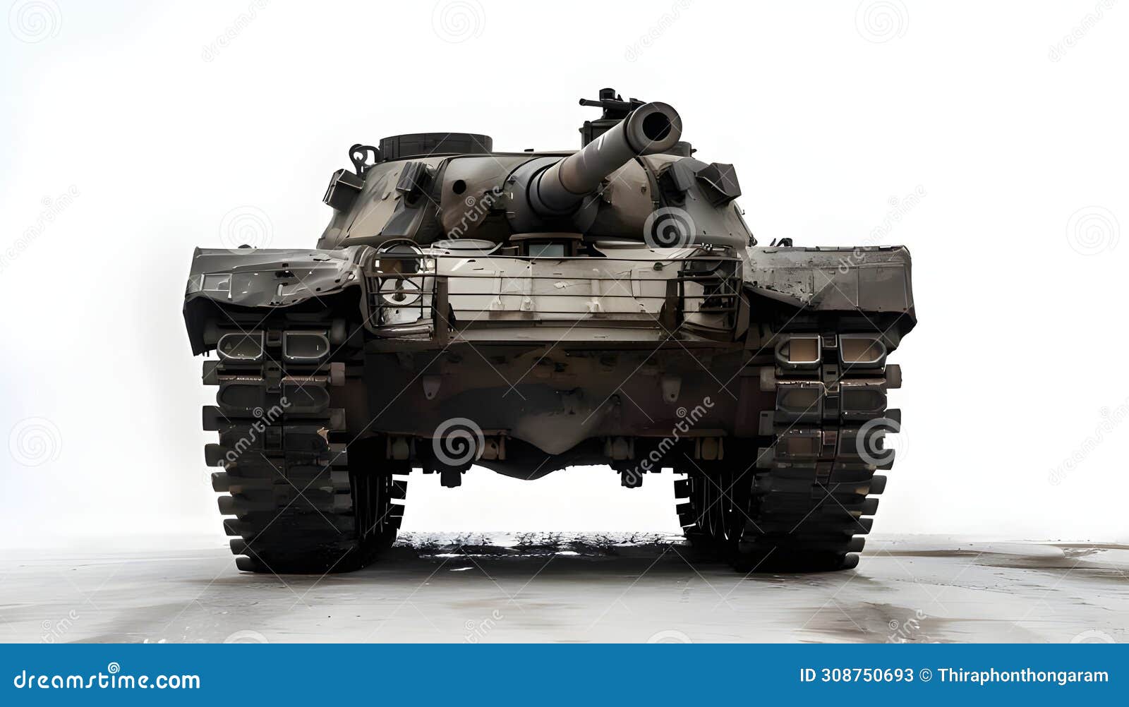 Soviet Tank, Back View On White Stock Photo | CartoonDealer.com #308750682