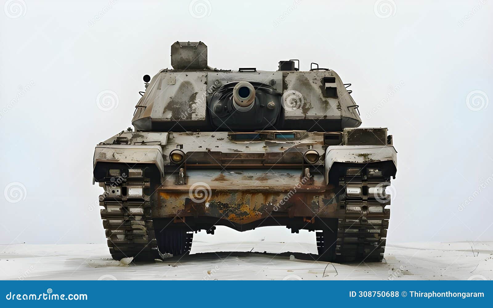 Soviet Tank, Back View On White Stock Photo | CartoonDealer.com #308750682