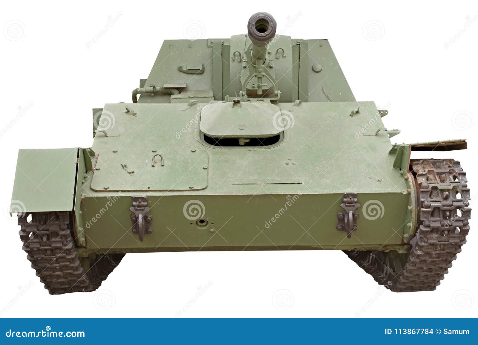 Old soviet tank stock photo. Image of green, fighting - 113867784