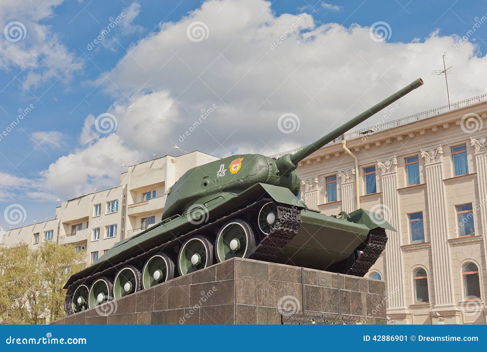 Soviet Tank T-34/85 White Editorial Photo | CartoonDealer.com #113528657