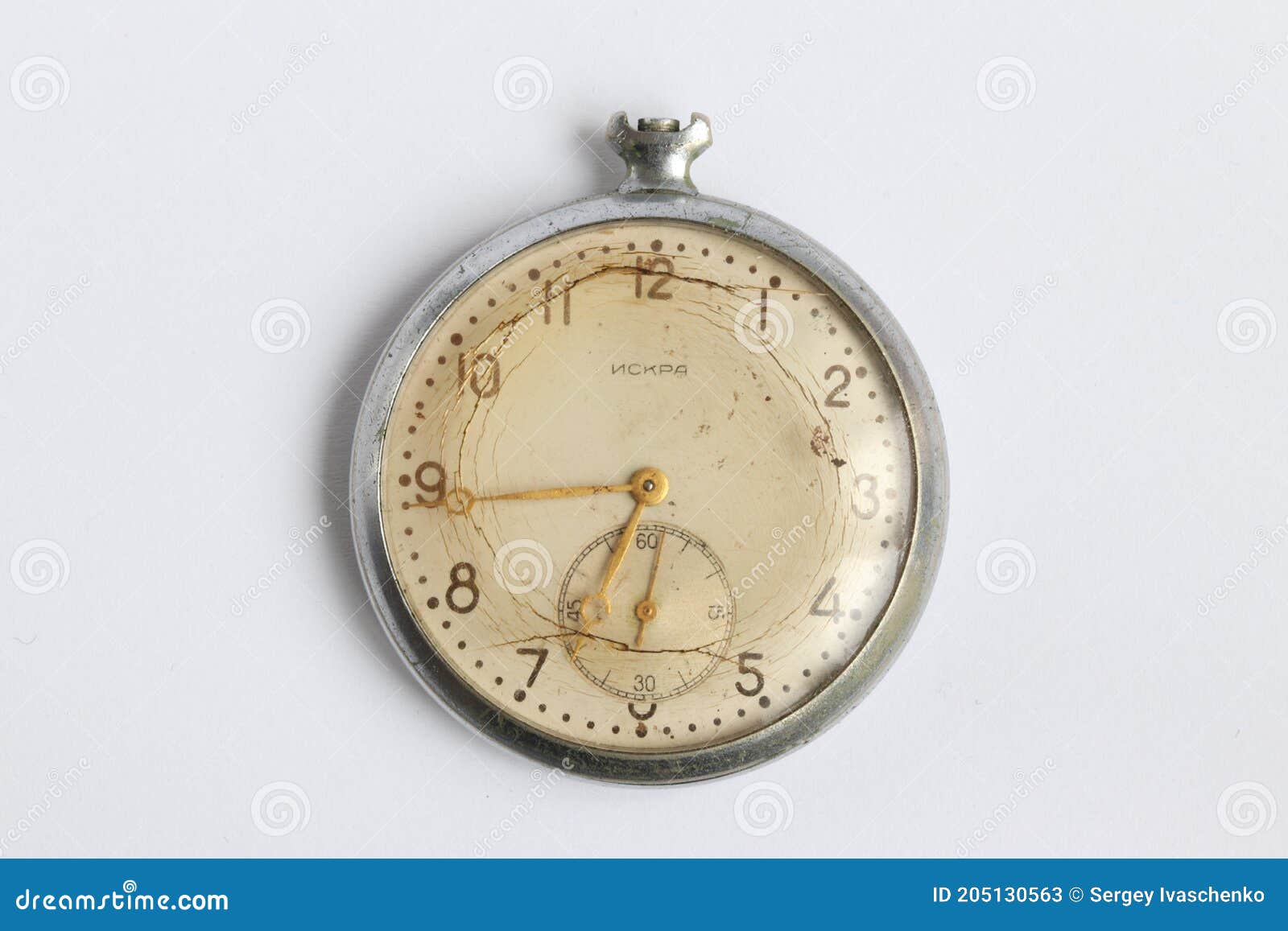 Soviet time clock. stock image. Image of union, isolated - 205130563