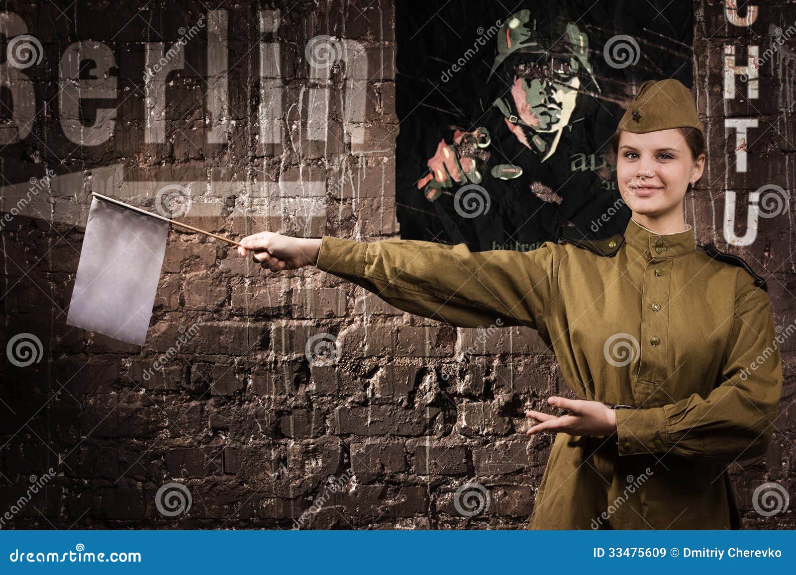 Soviet Traffic Controller in Uniform of WW II Stock Image - Image of ...