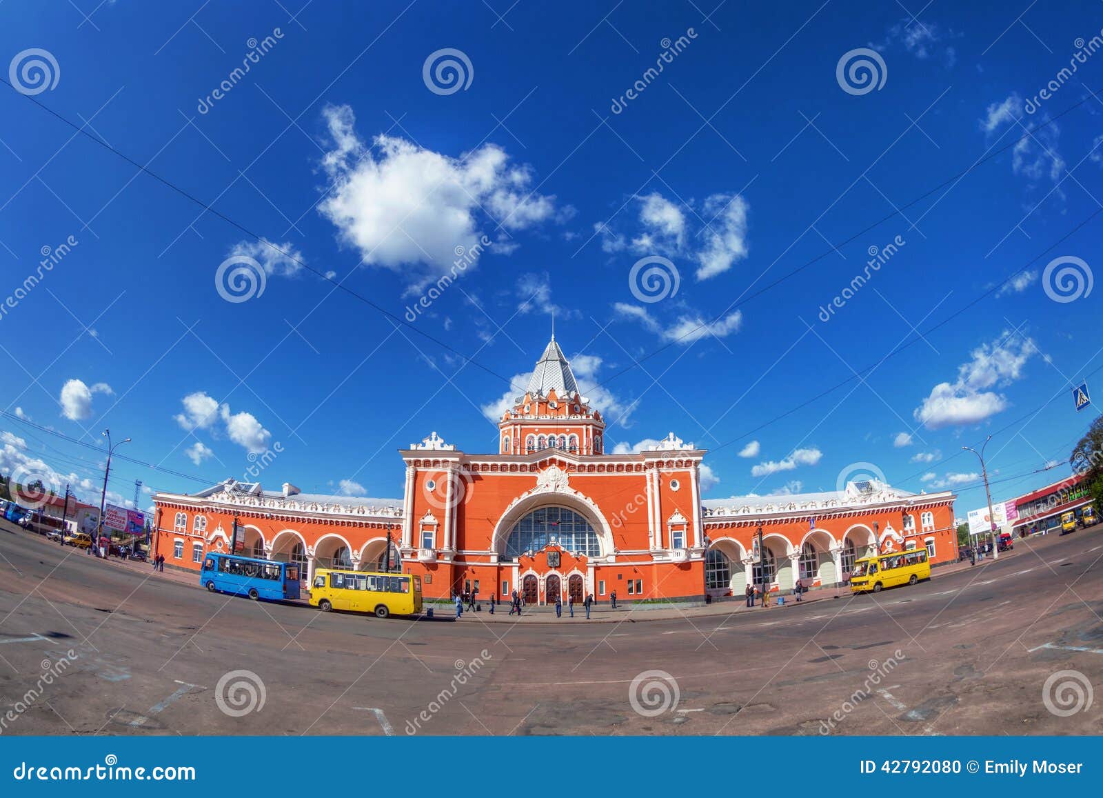 Soviet Train Station with Buses Editorial Image - Image of architecture ...