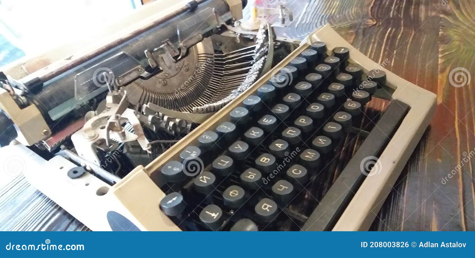 Soviet typewriter . stock photo. Image of weapon, vehicle - 208003826