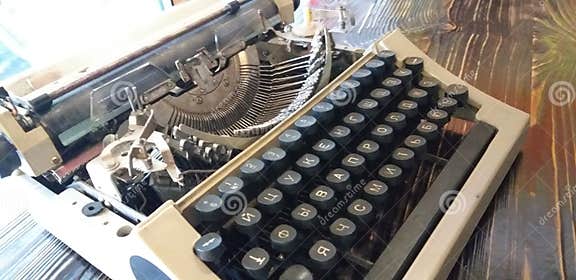 Soviet typewriter . stock photo. Image of weapon, vehicle - 208003826