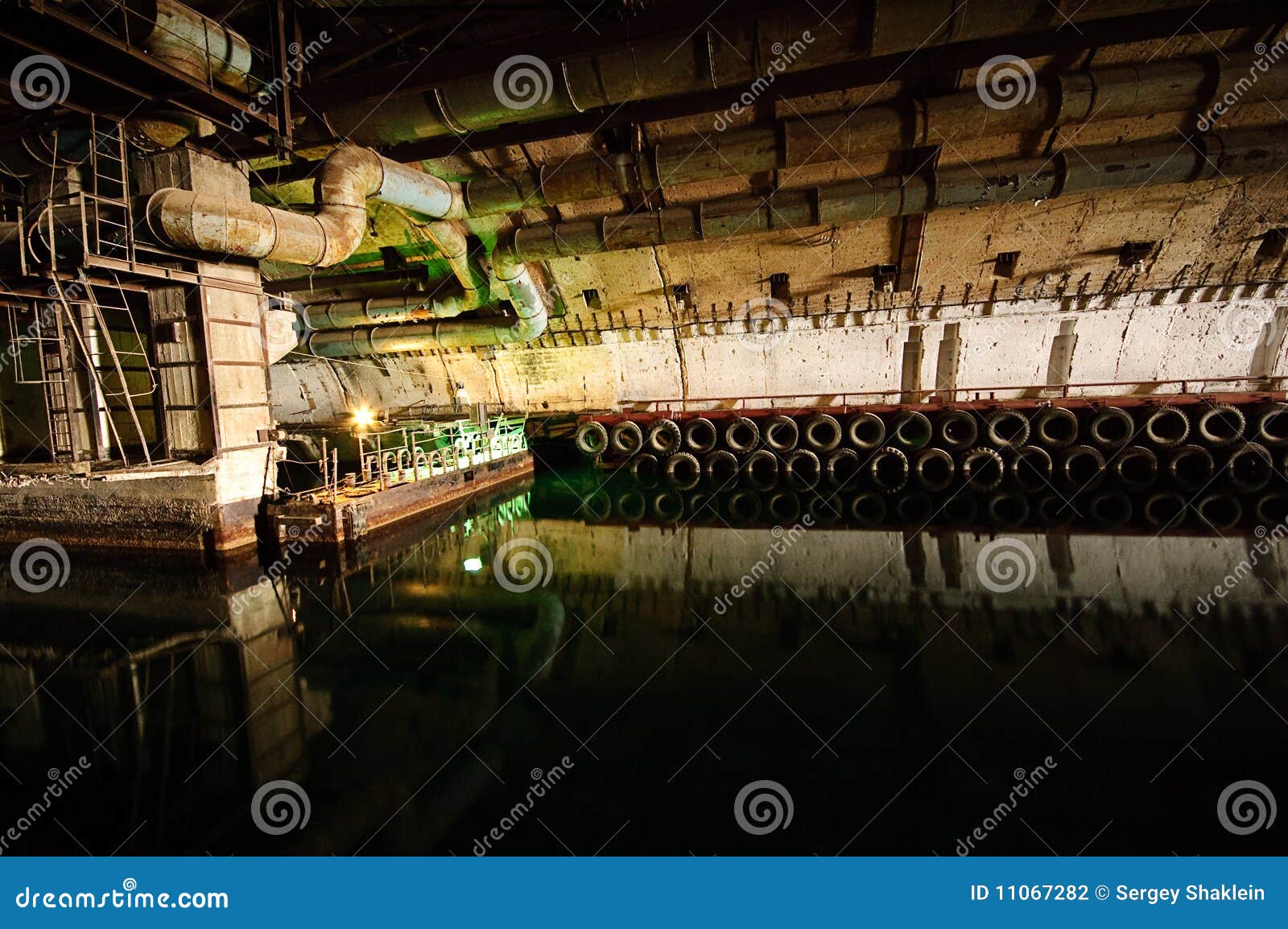 Soviet Underground Submarine Base Stock Photo - Image of aged ...