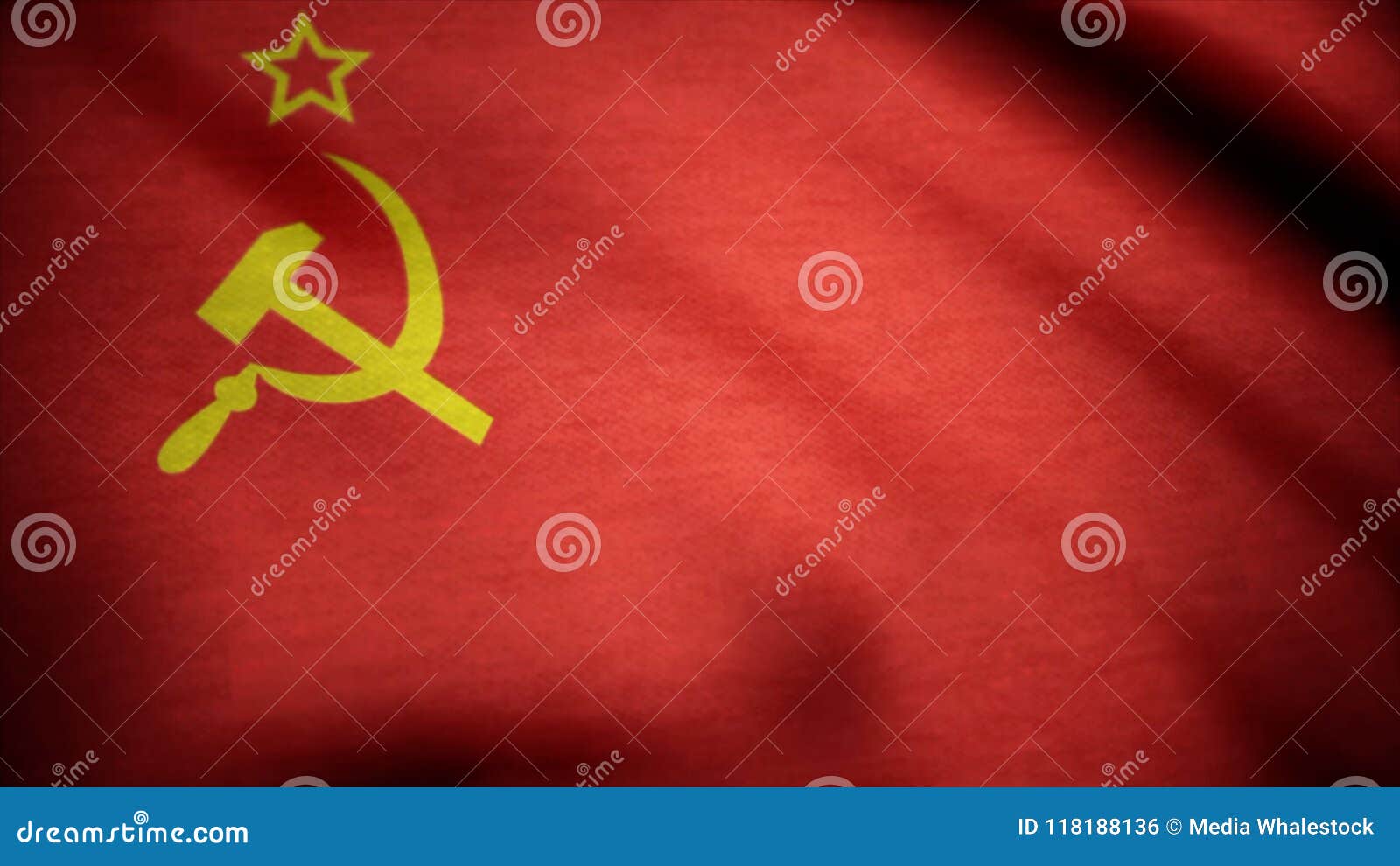 Soviet Union Flag Waving. USSR Flag Waving Animation Stock Photo ...