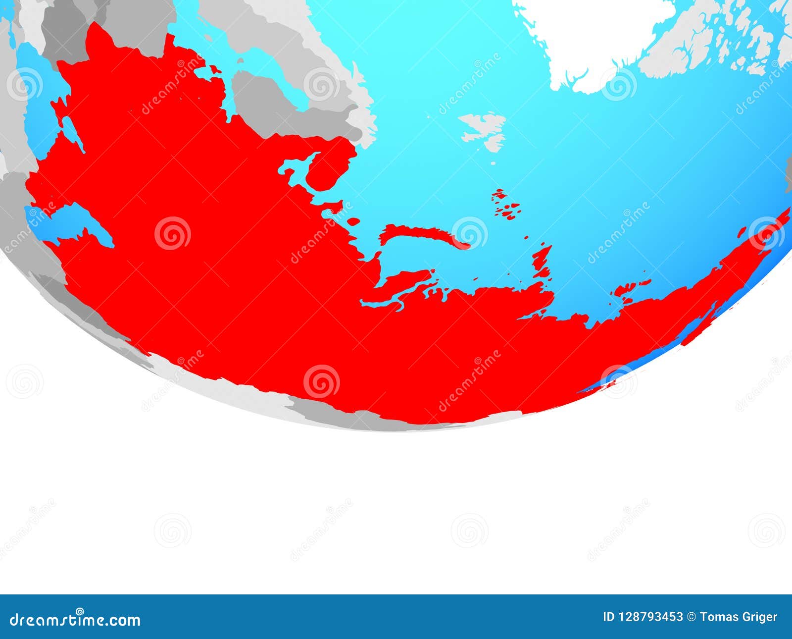 Soviet Union on globe stock illustration. Illustration of country ...